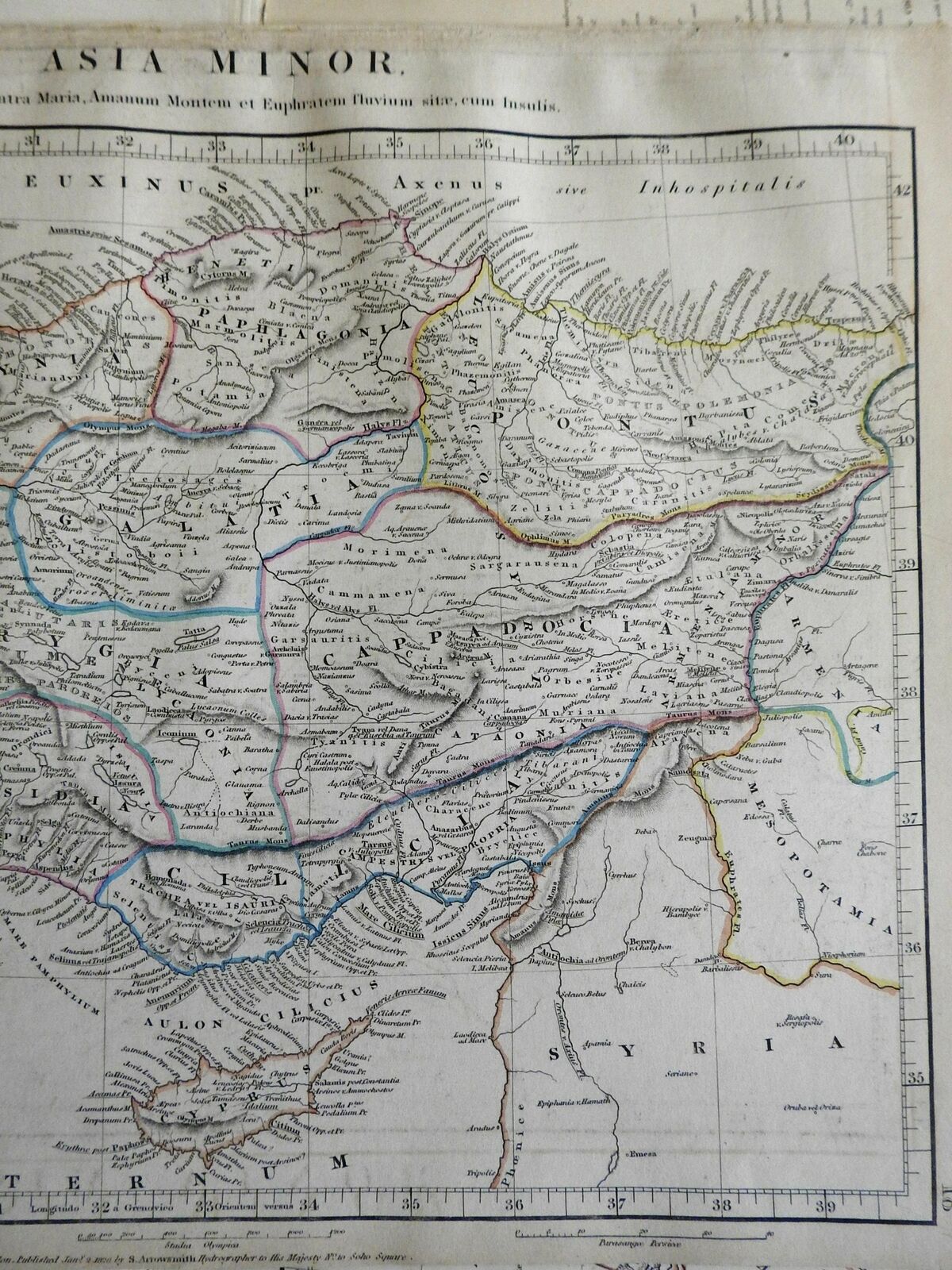 Asia Minor Ancient World Lydia Pontus Phrygia 1828 Arrowsmith engraved ...