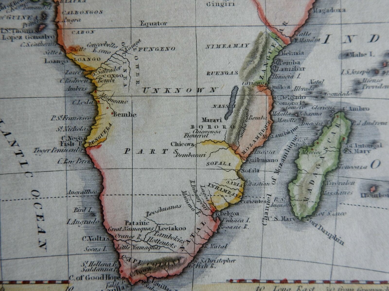 African Continent Guinea Abyssinia Morocco Egypt Cape Colony c 1844-7 ...