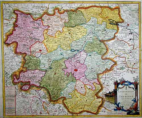 Landgraviat de Thuringe by Le Rouge Georges Louis ( 1707 - 1790 ) Paris ...