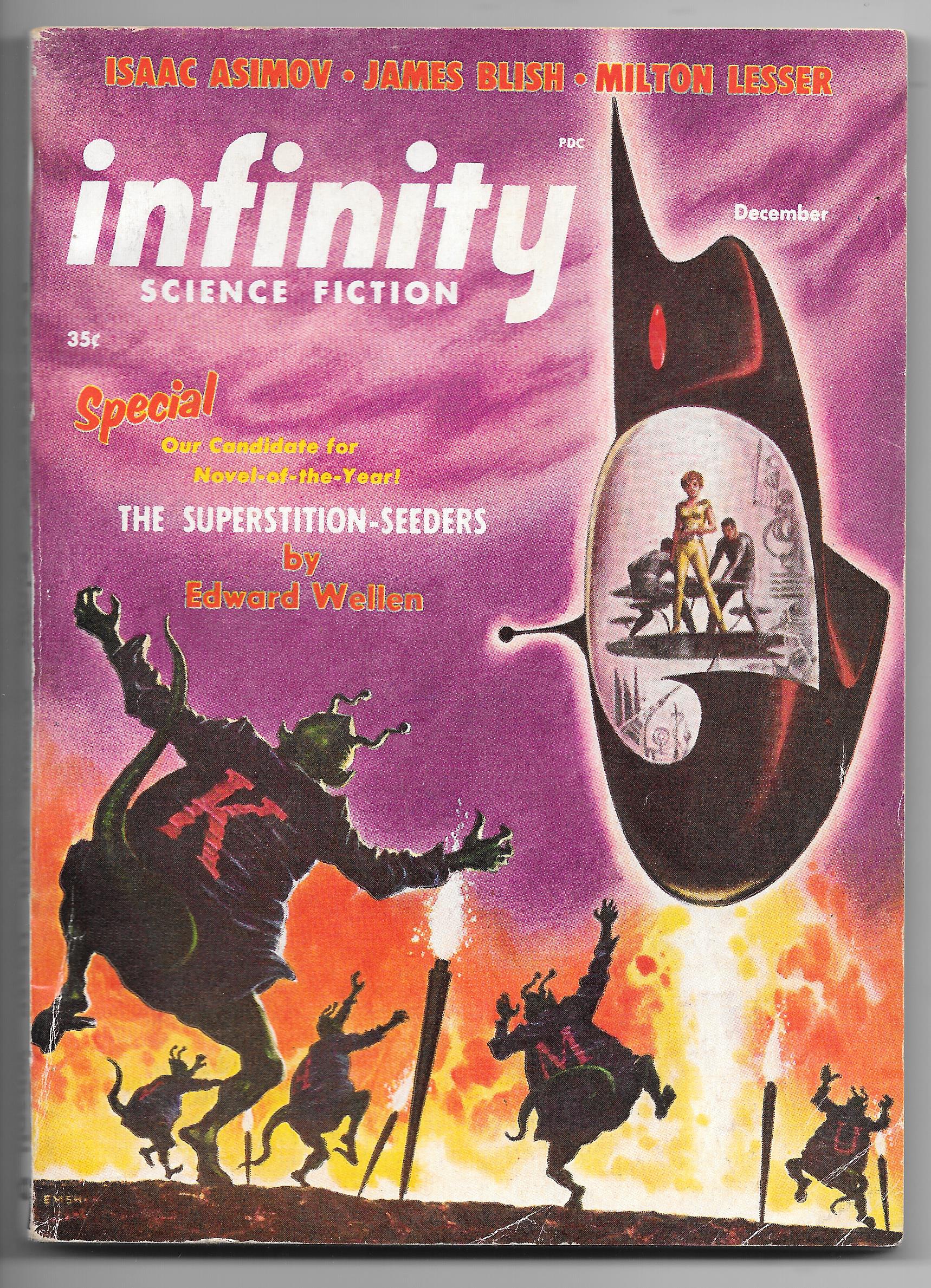 Infinity Science Fiction: December, 1956 by Shaw, Larry T.; ed.: Near ...