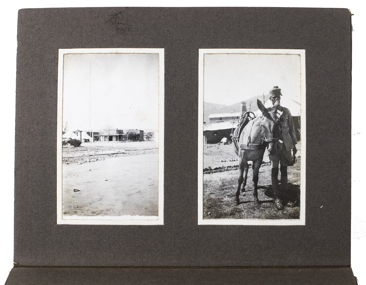 [Album of photographs documenting a British military tour on the ...