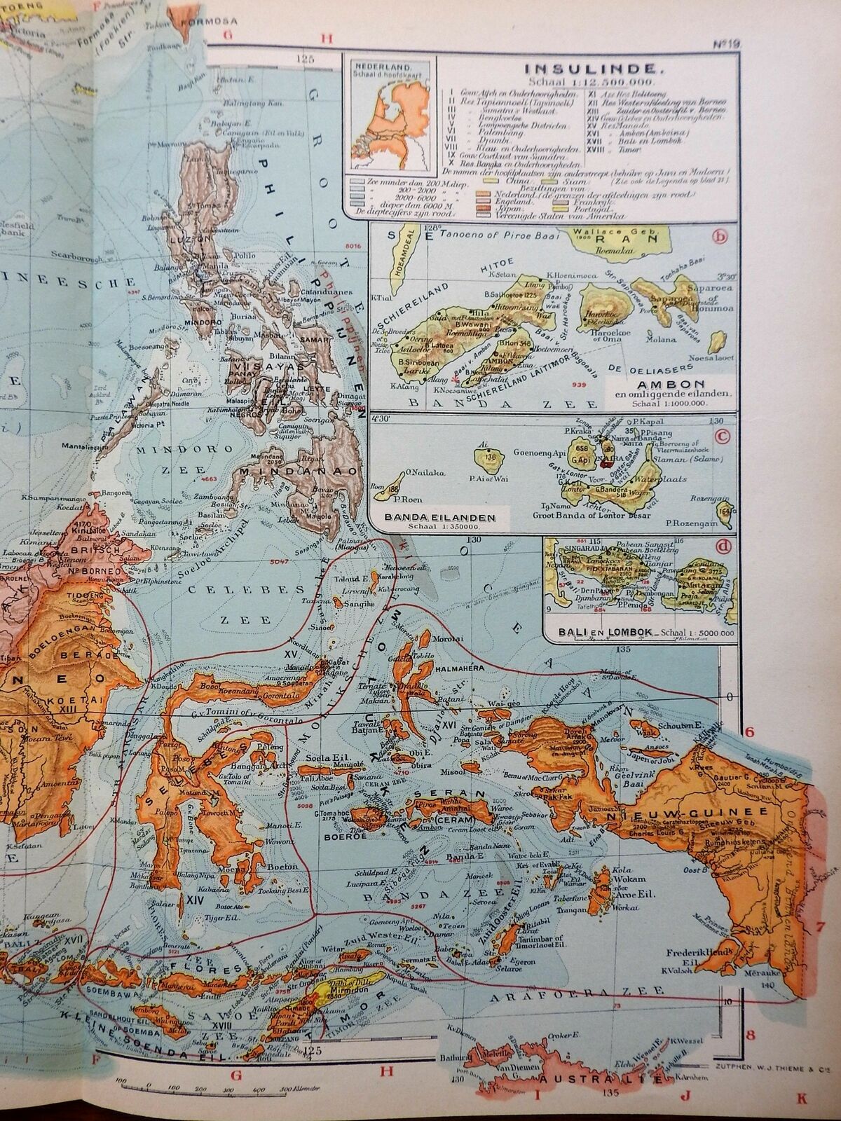 Indonesia Malaysia Southeast Asia Java Sumatra East Indies 1927 Thieme ...