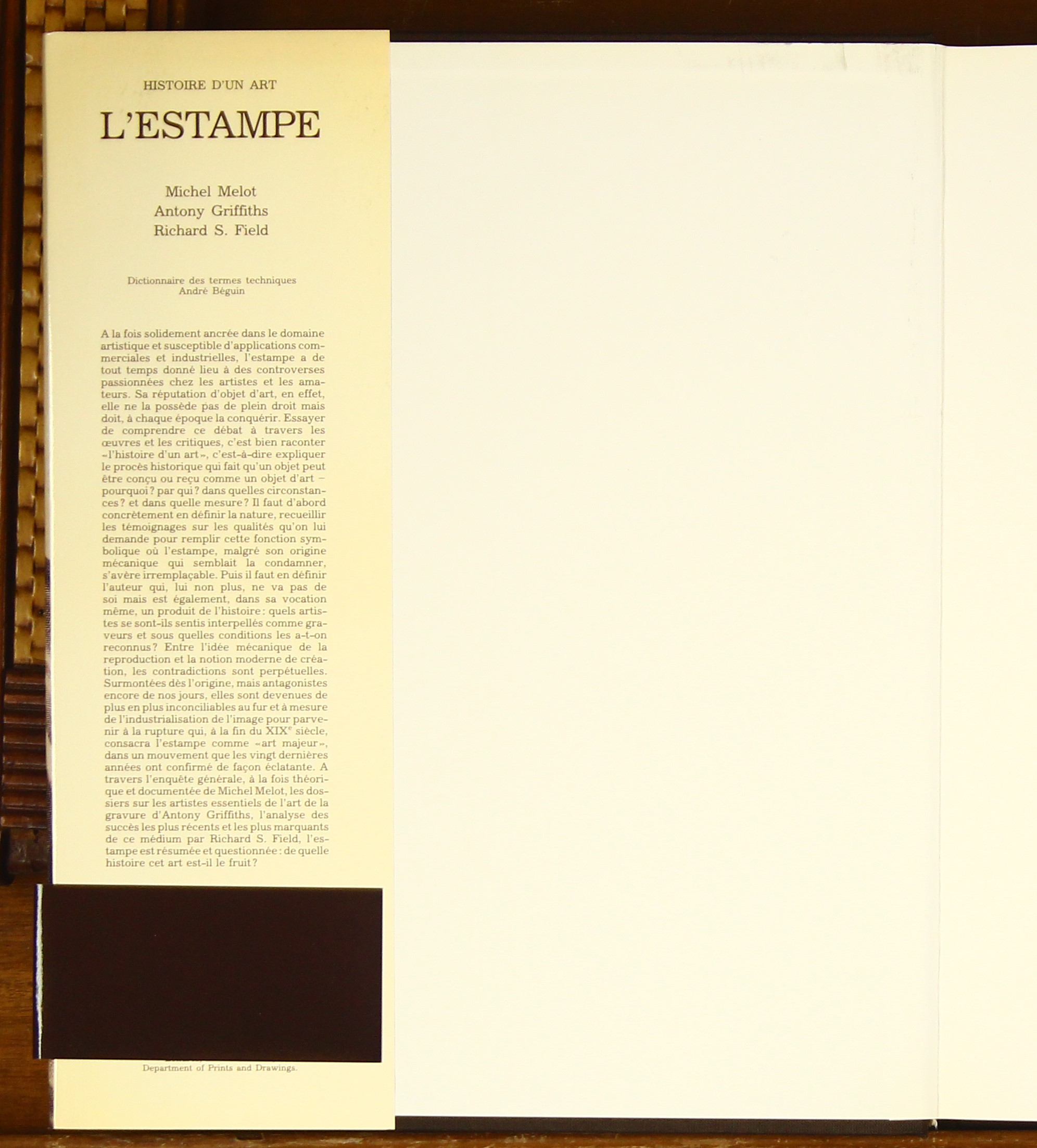 L'Estampe: histoire d'un art by Melot, Michel, Antony Griffiths ...