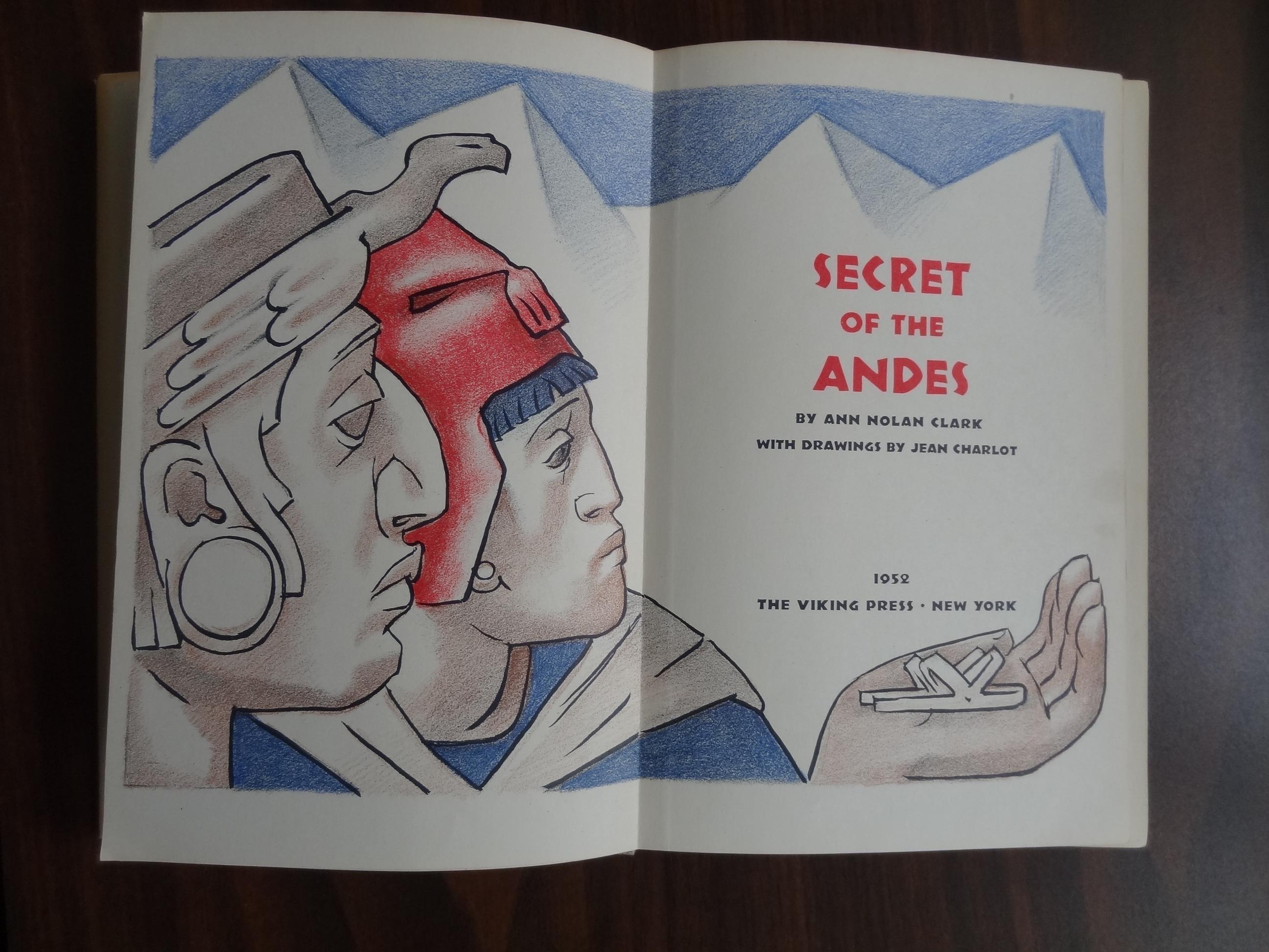 Secret of the Andes *1st Newbery Medal by Clark, Ann Nolan: Very Good ...