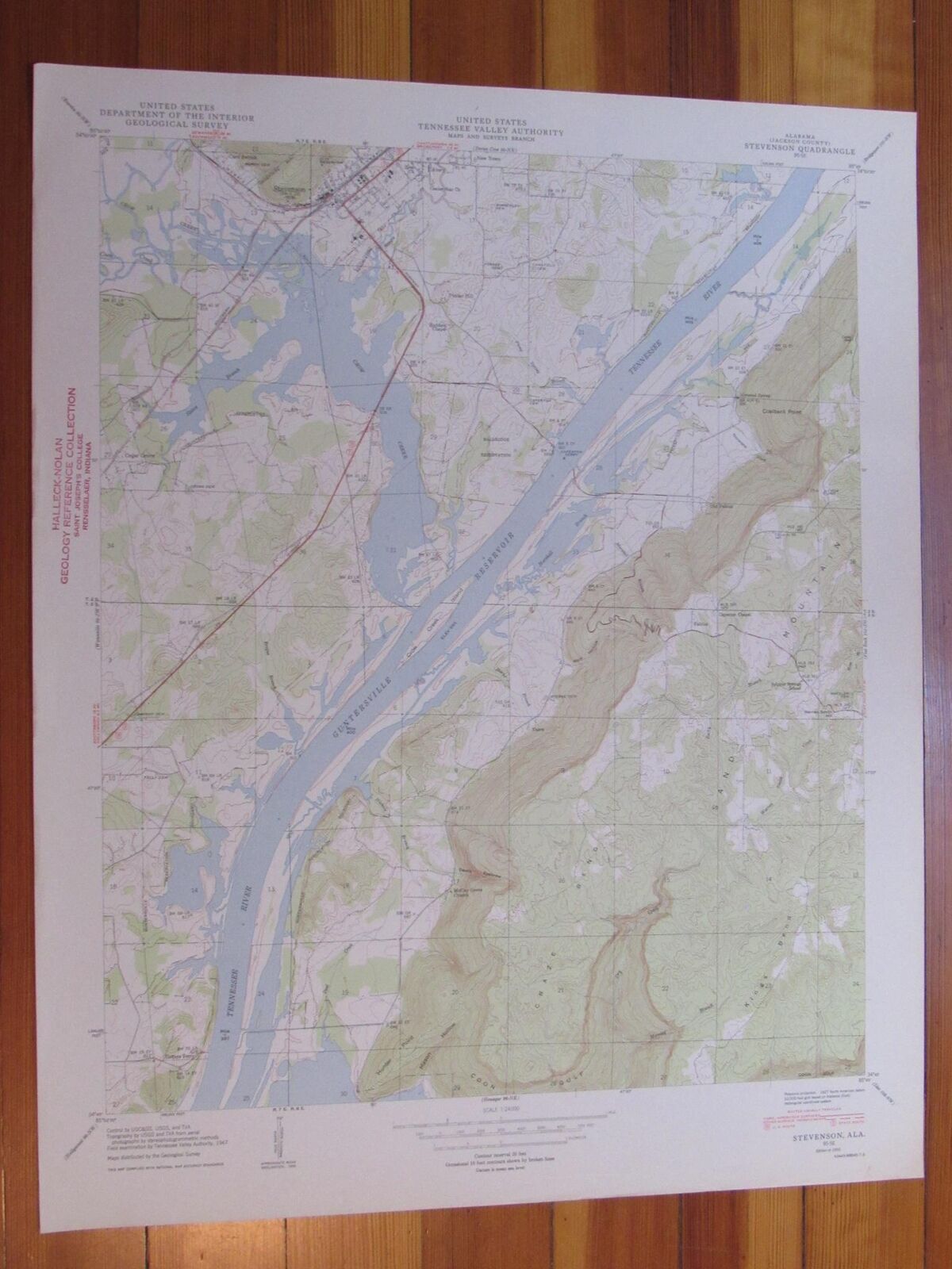 Stevenson Alabama 1950 Original Vintage USGS Topo Map: (1950) Map ...