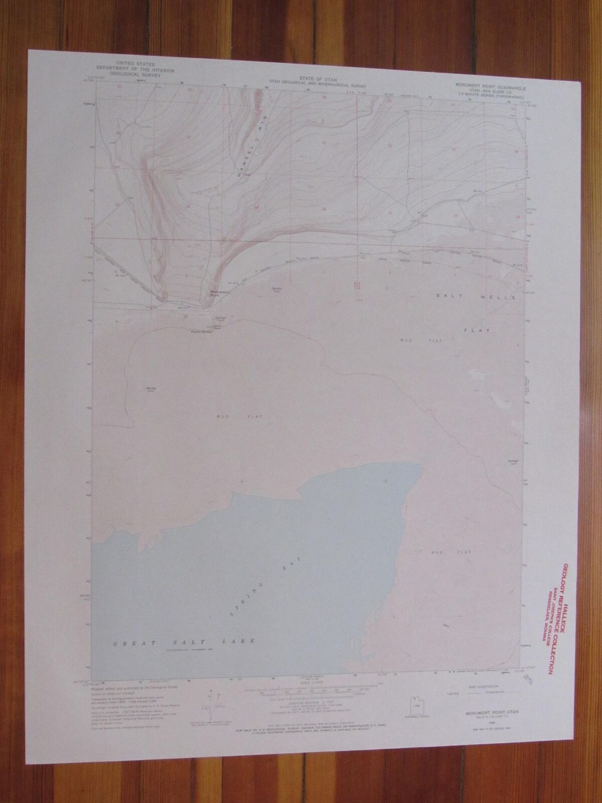 Monument Point Utah 1969 Original Vintage USGS Topo Map: (1969) Map ...