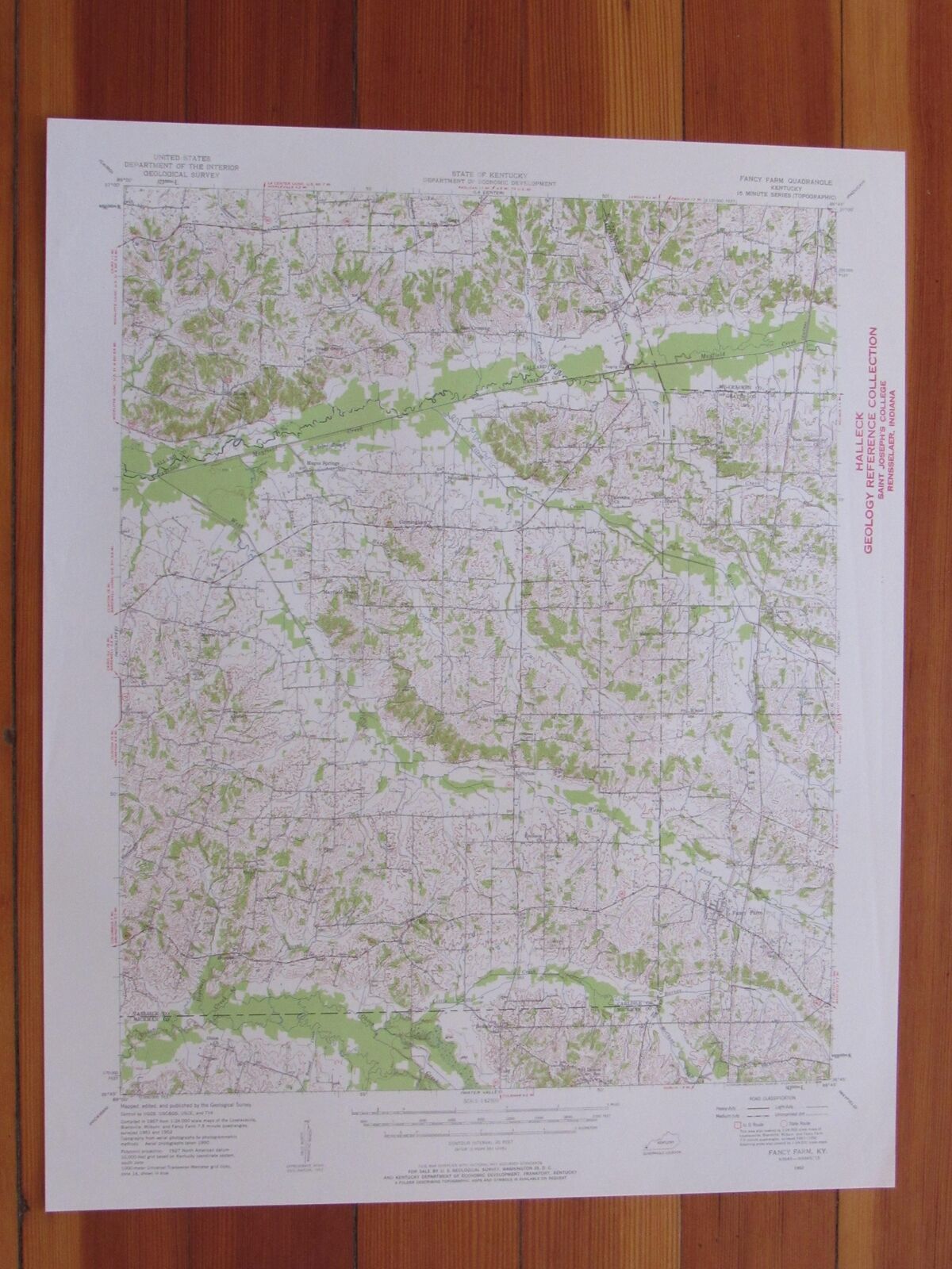 Fancy Farm Kentucky 1958 Original Vintage USGS Topo Map: (1958) Map ...