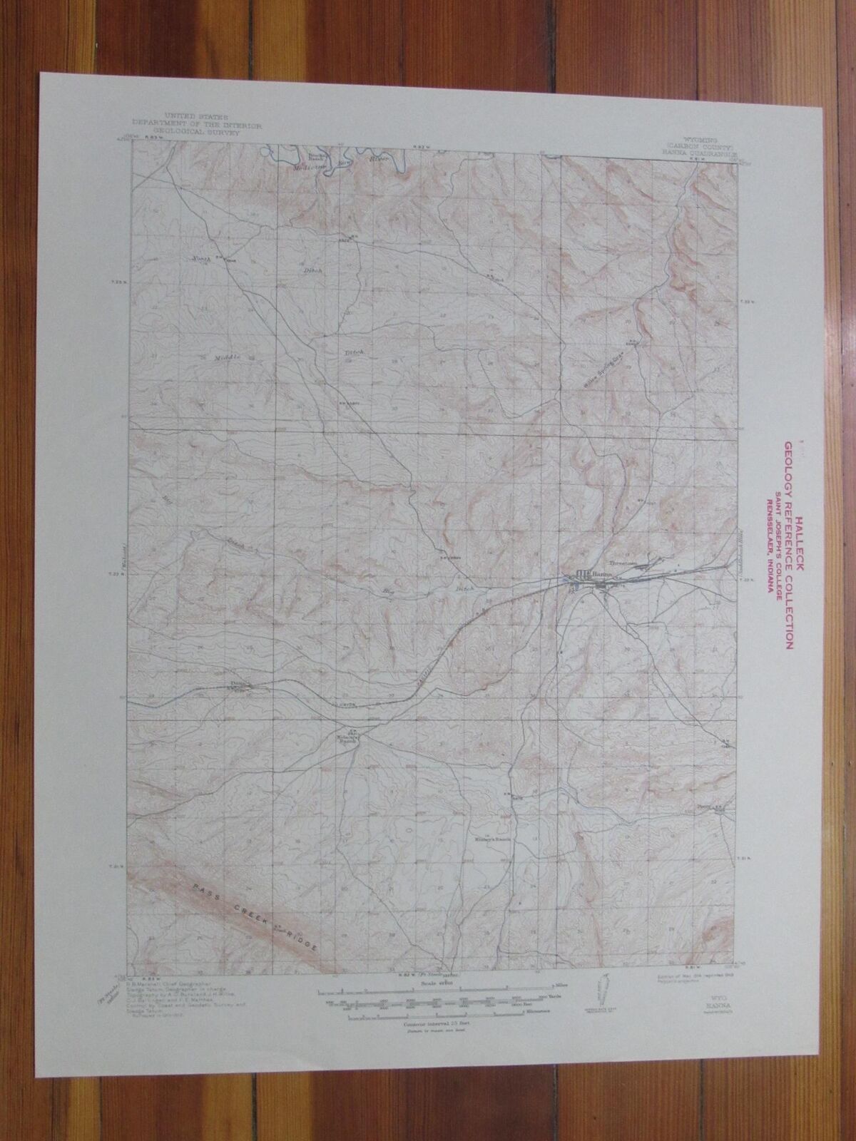 Hanna Wyoming 1949 Original Vintage USGS Topo Map: (1949) Map ...