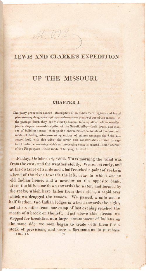 HISTORY OF THE EXPEDITION UNDER THE COMMAND OF CAPTAINS LEWIS AND CLARK ...