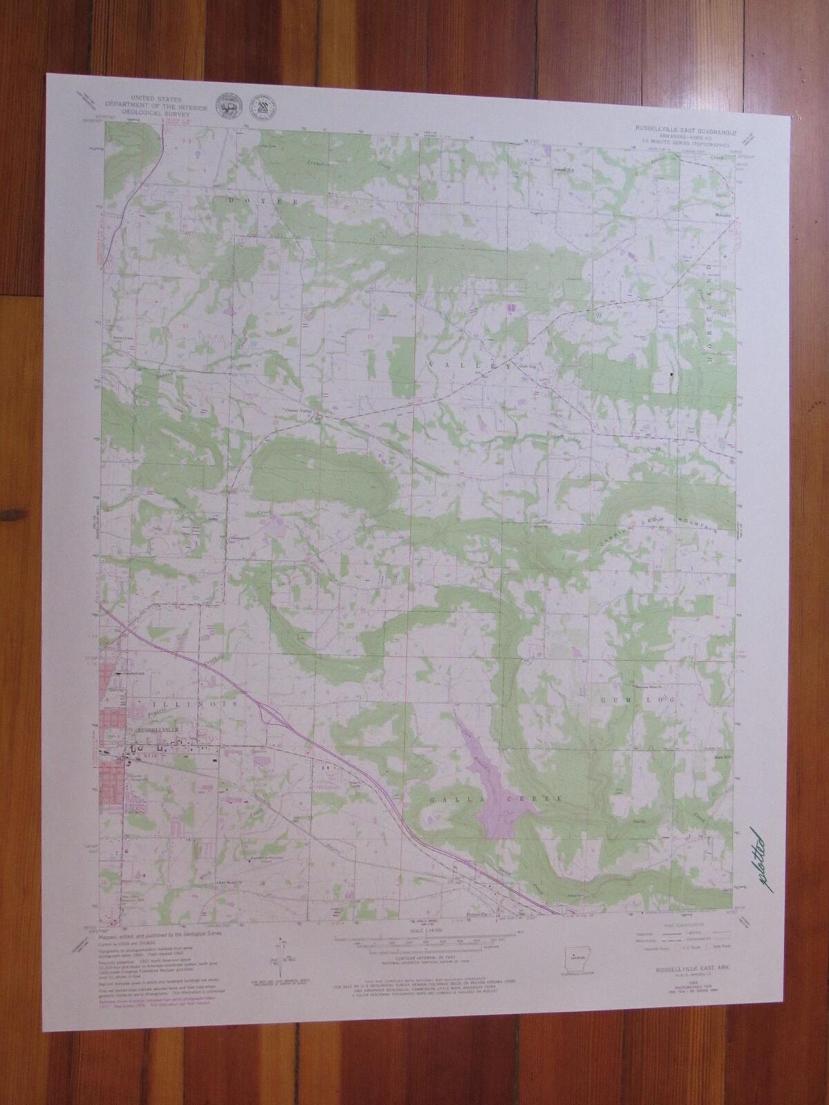 Russellville East Arkansas 1979 Original Vintage USGS Topo Map: (1979 ...