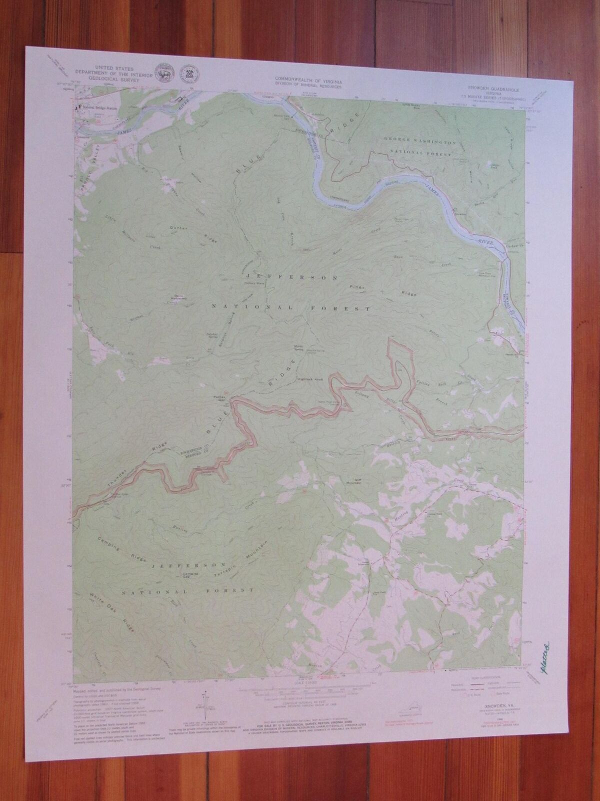 Snowden Virginia 1979 Original Vintage USGS Topo Map: (1979) Map ...