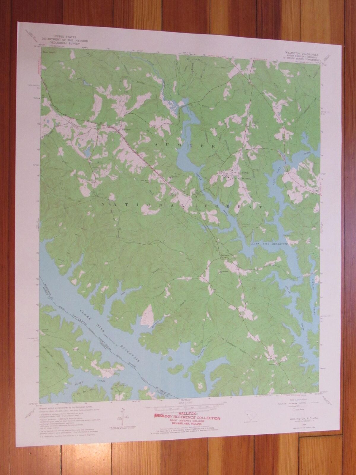 Willington South Carolina 1966 Original Vintage USGS Topo Map: (1966 ...