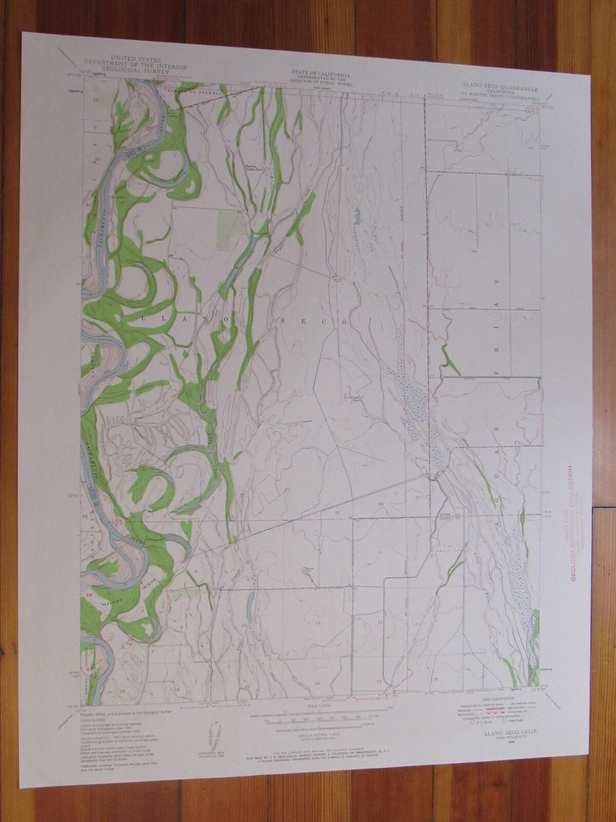 Llano Seco California 1958 Original Vintage USGS Topo Map: (1958) Map ...