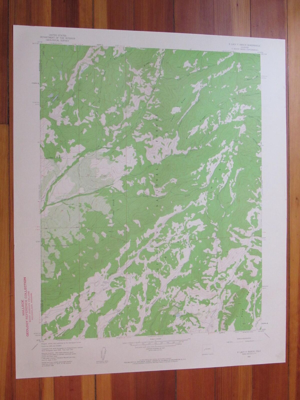 X Lazy F Ranch Colorado 1959 Original Vintage USGS Topo Map: (1959) Map ...