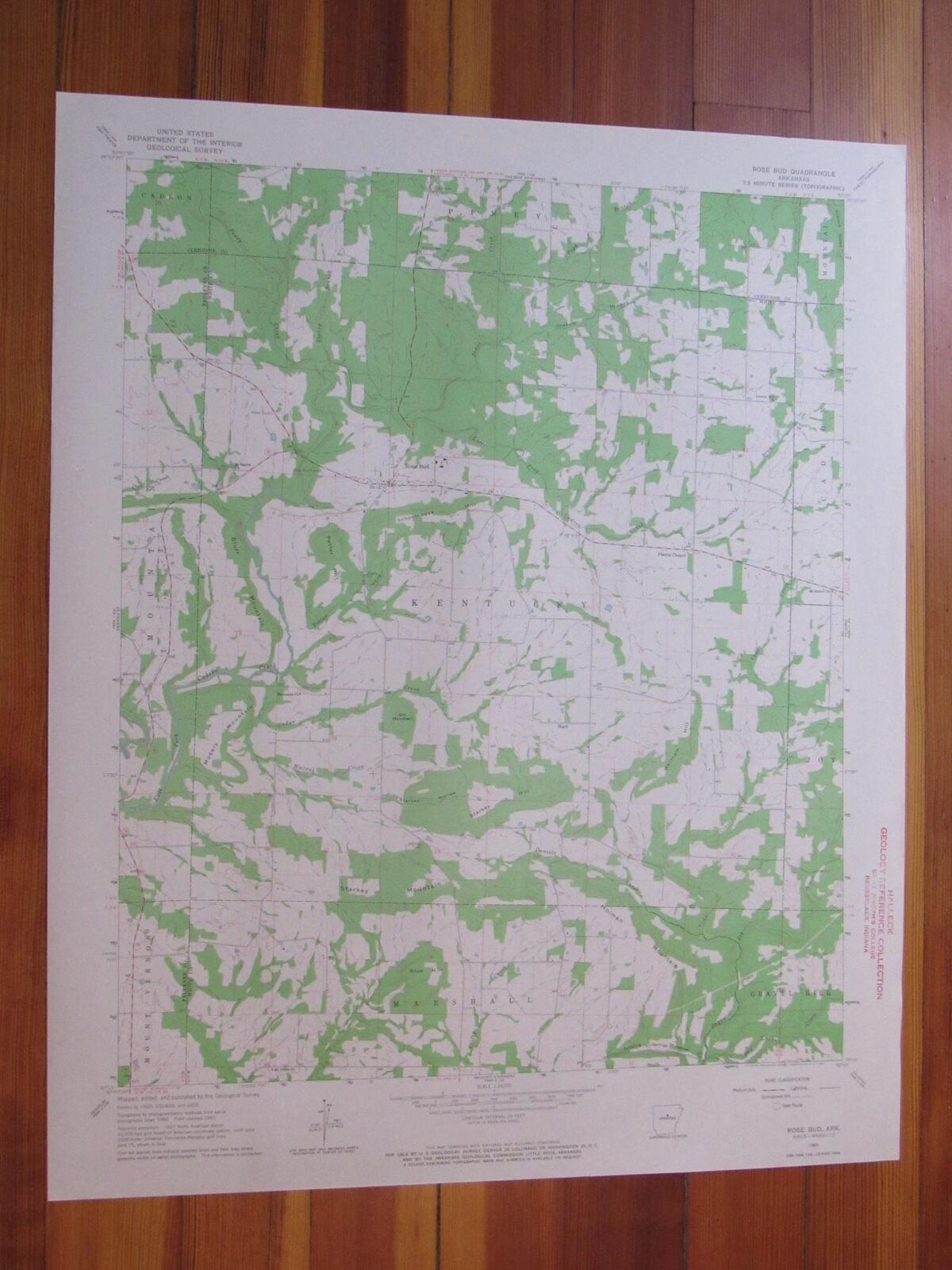 Rose Bud Arkansas 1964 Original Vintage Usgs Topo Map 1964 Map Raremapsandbooks
