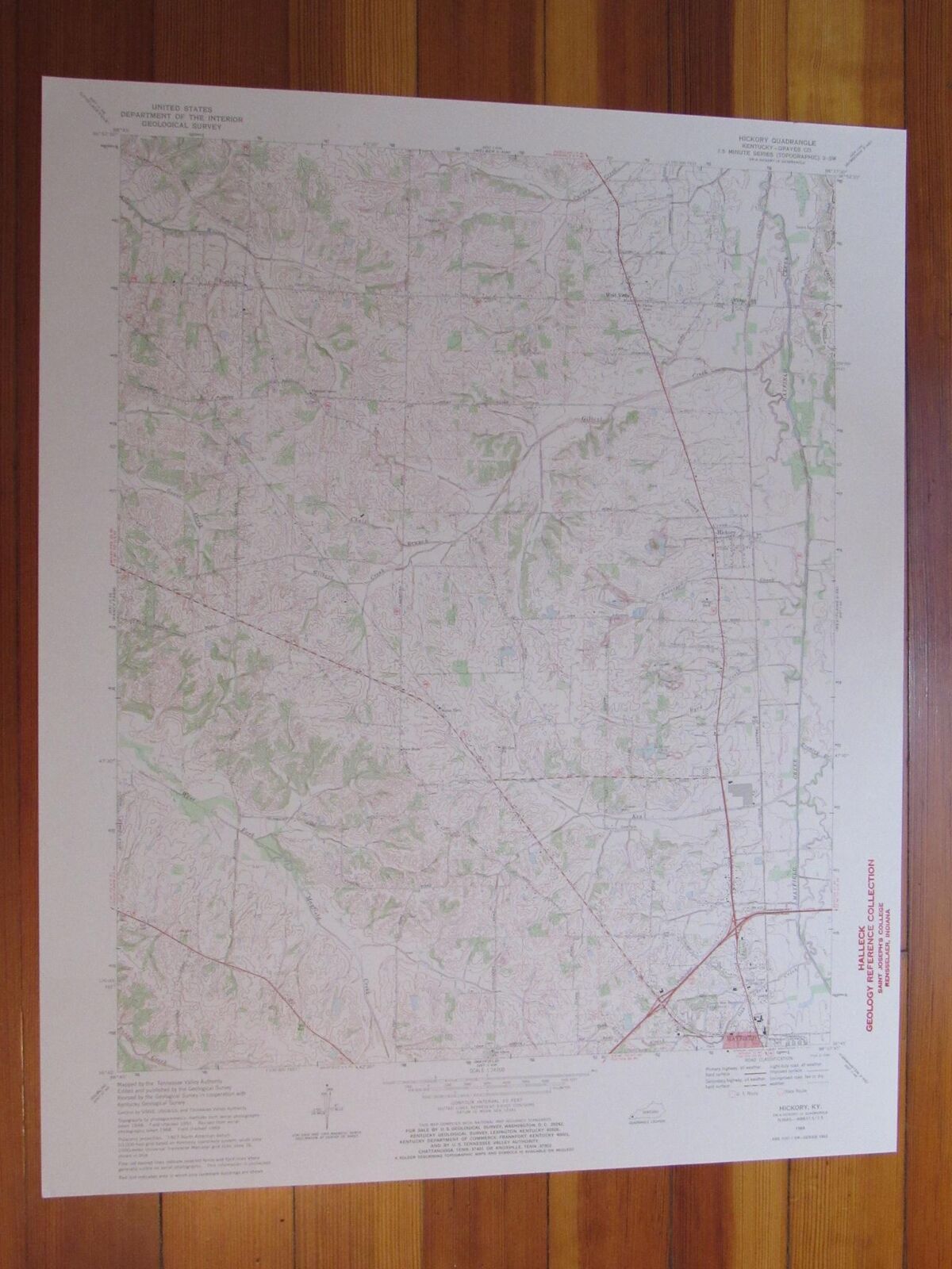 Hickory Kentucky 1971 Original Vintage USGS Topo Map: (1971) Map ...
