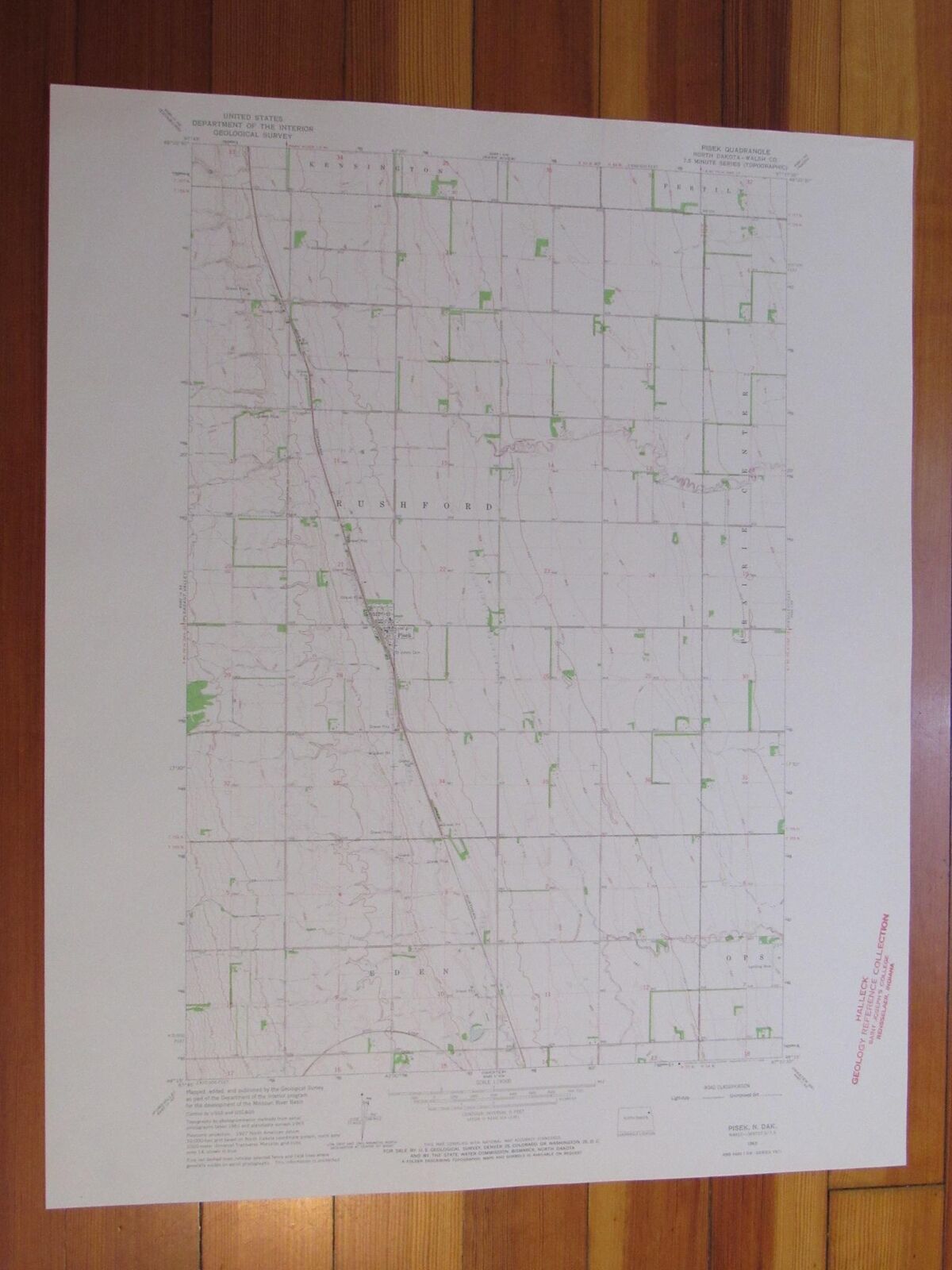 Pisek North Dakota 1964 Original Vintage USGS Topo Map: (1964) Map ...