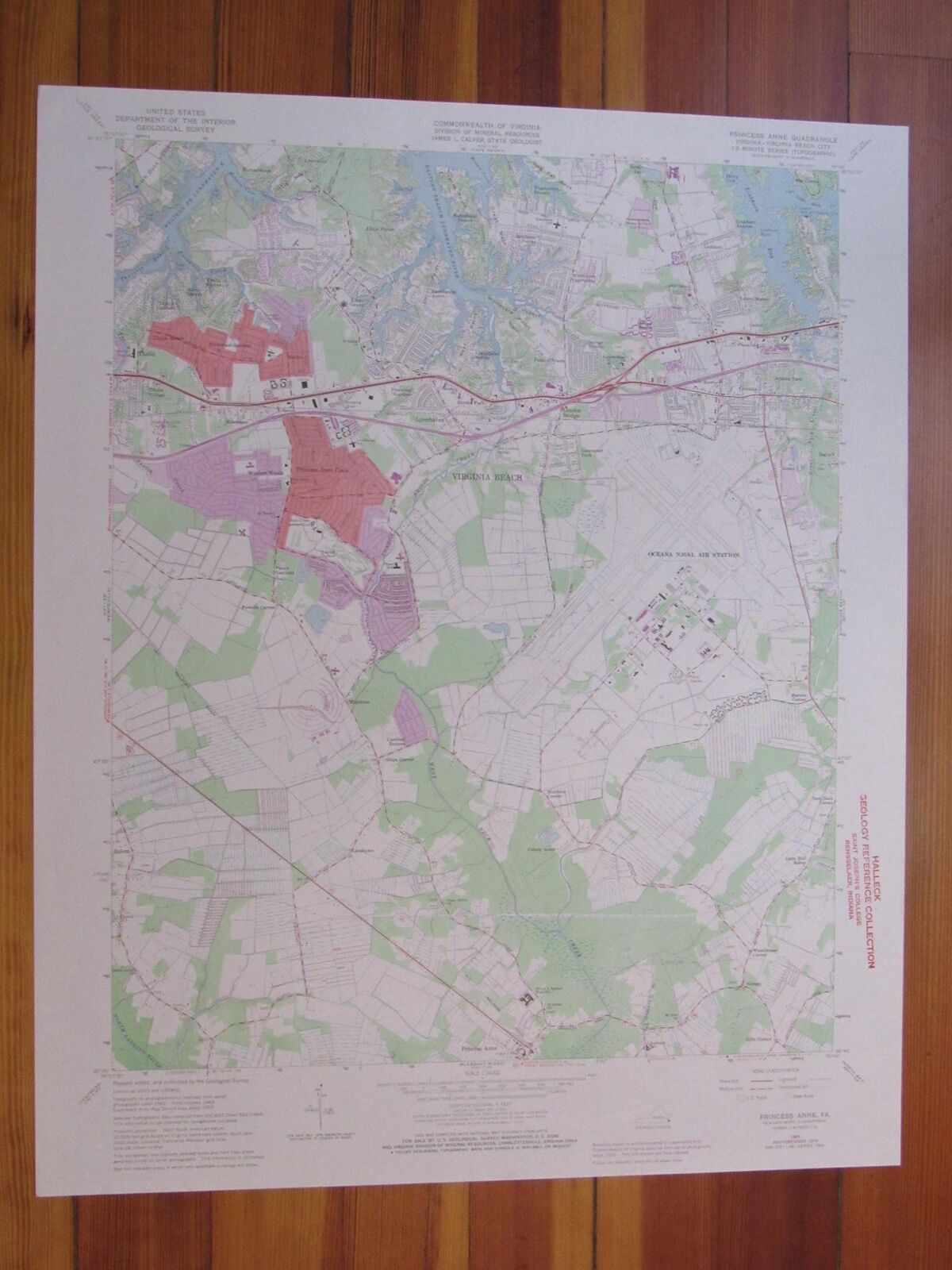 Princess Anne Virginia 1971 Original Vintage USGS Topo Map: (1971) Map ...