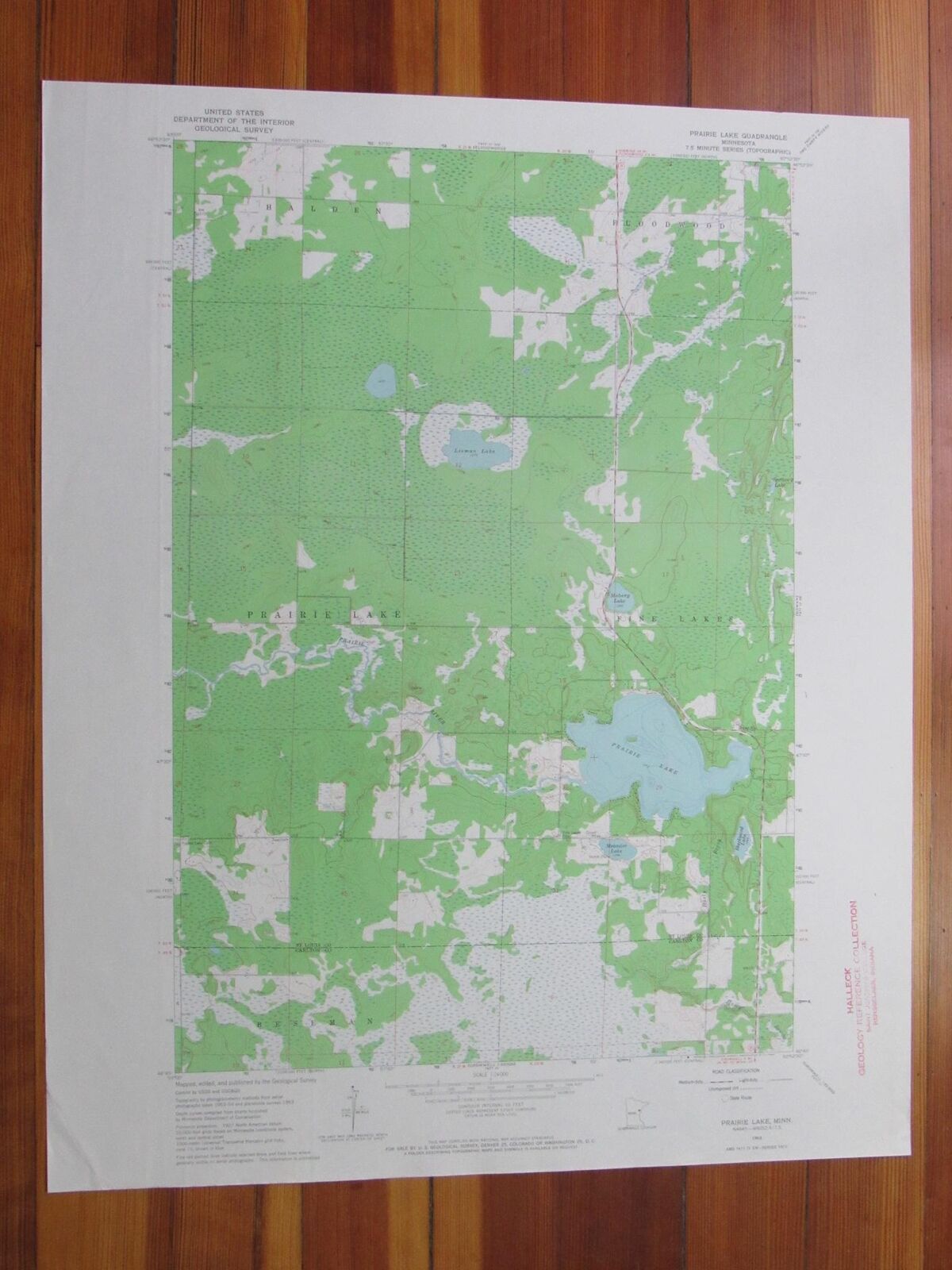 Prairie Lake Minnesota 1964 Original Vintage USGS Topo Map: (1964) Map ...