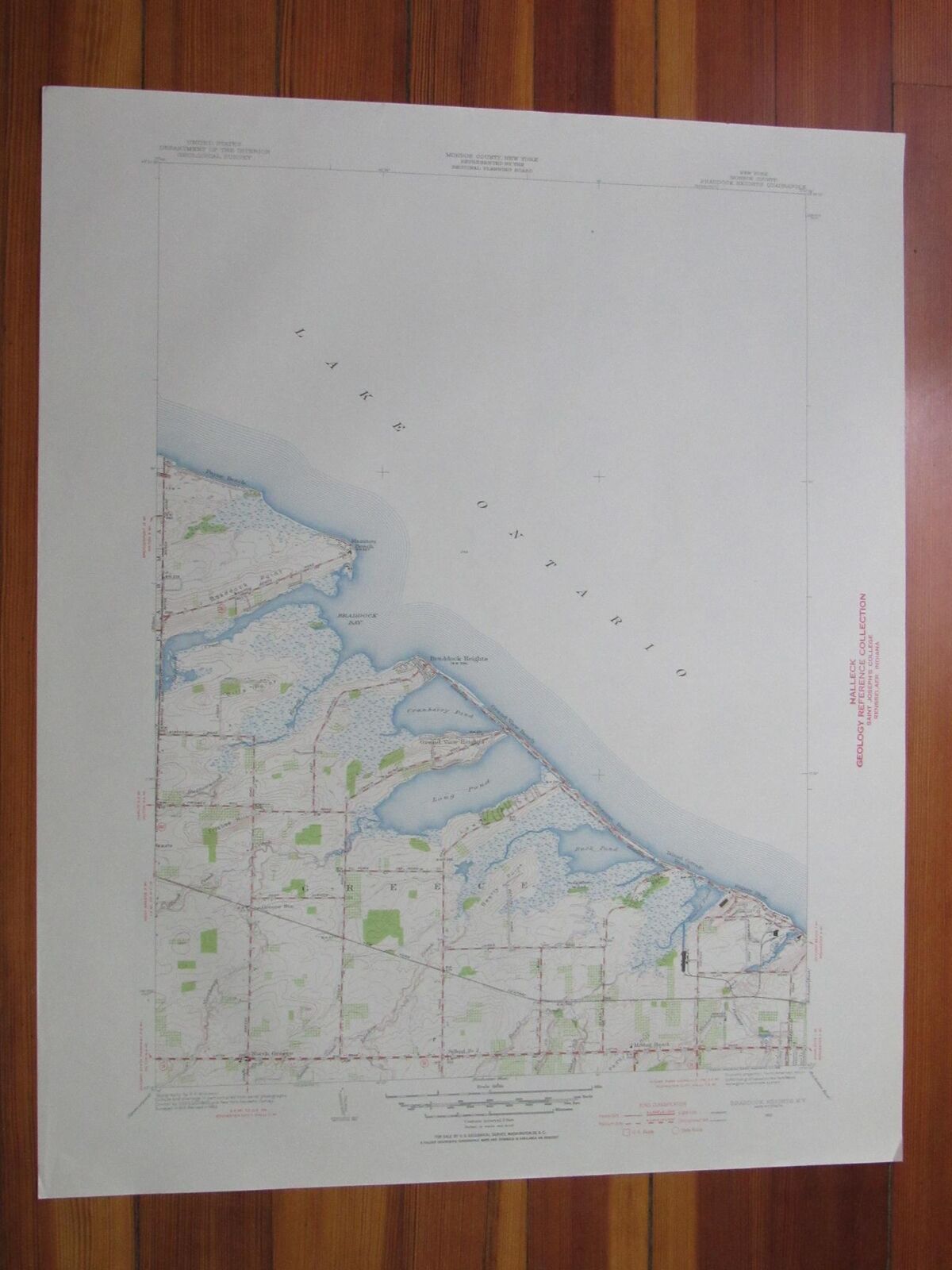 Braddock Heights New York 1954 Original Vintage USGS Topo Map: (1954 ...