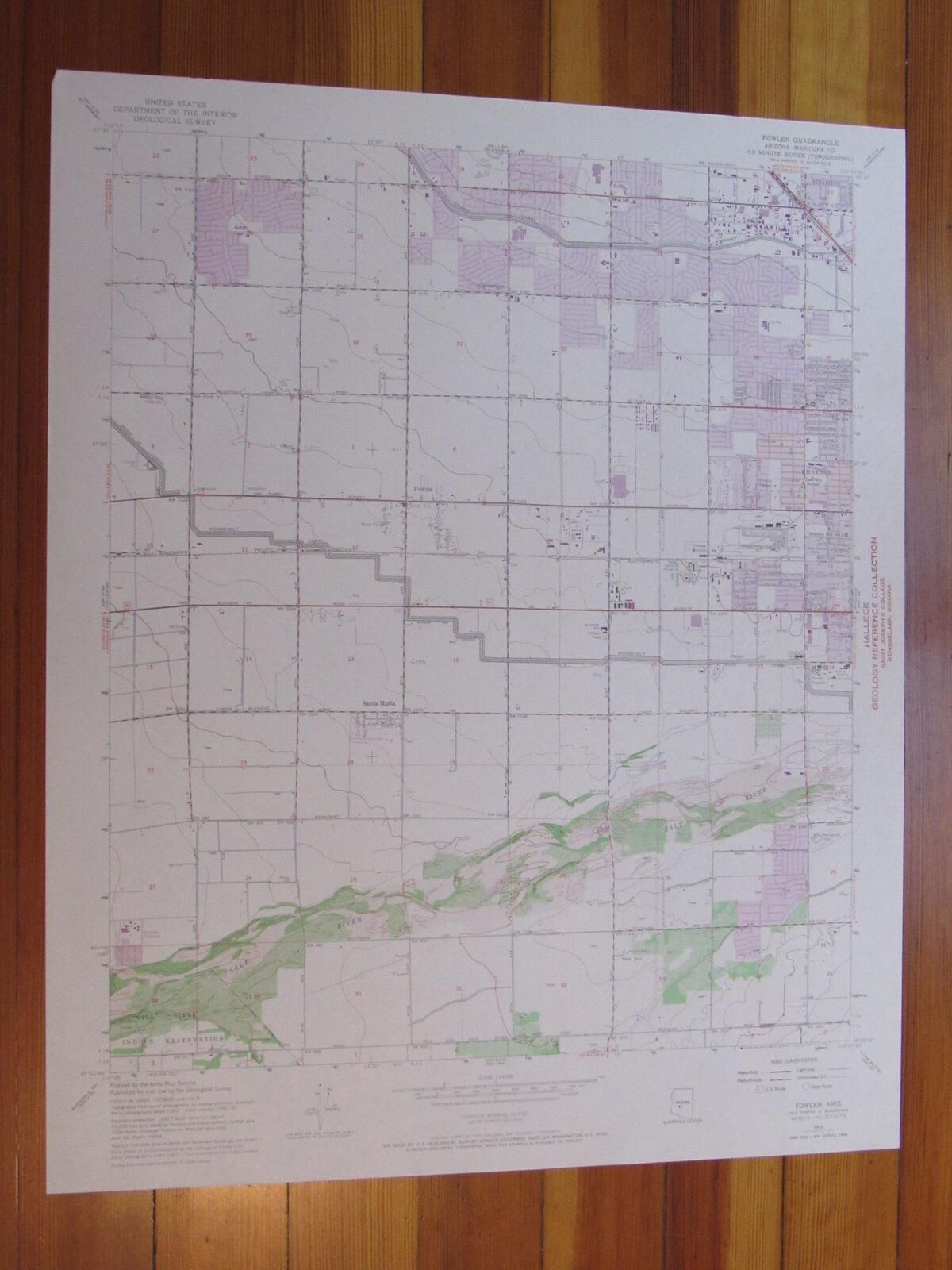 Fowler Arizona 1968 Original Vintage USGS Topo Map: (1968) Map ...