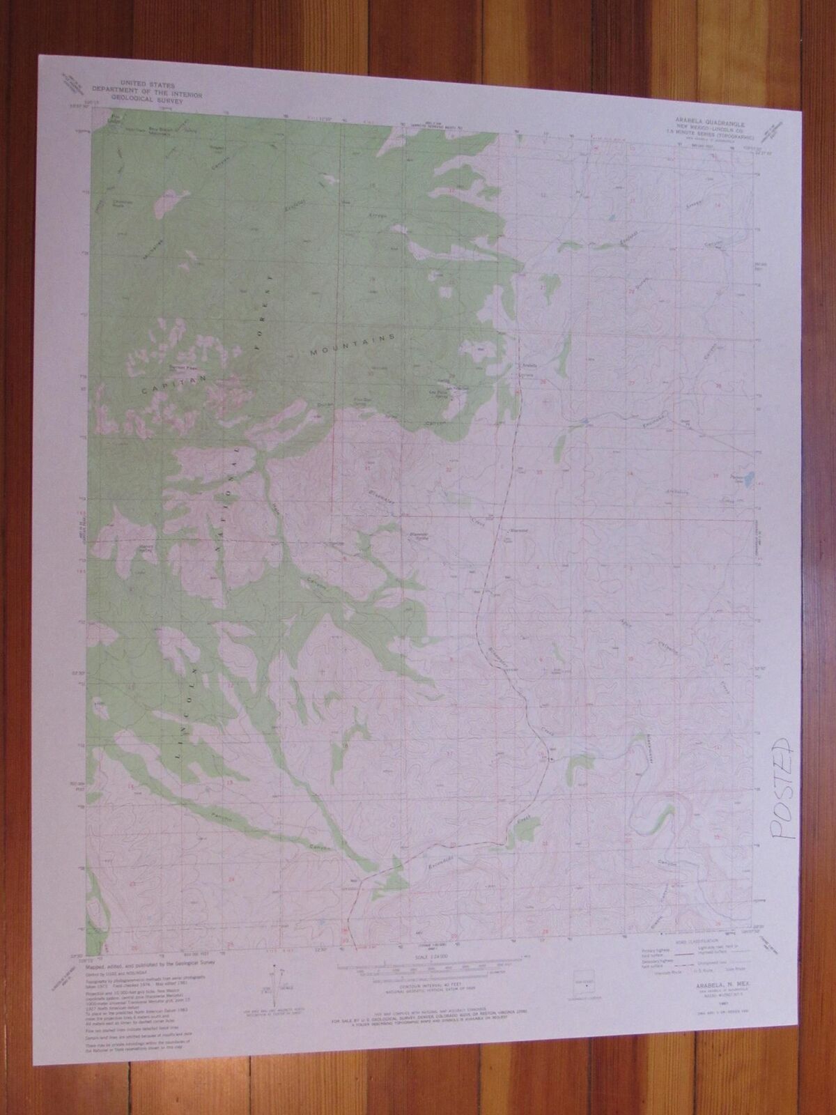 Arabela New Mexico 1981 Original Vintage USGS Topo Map: (1981) Map ...