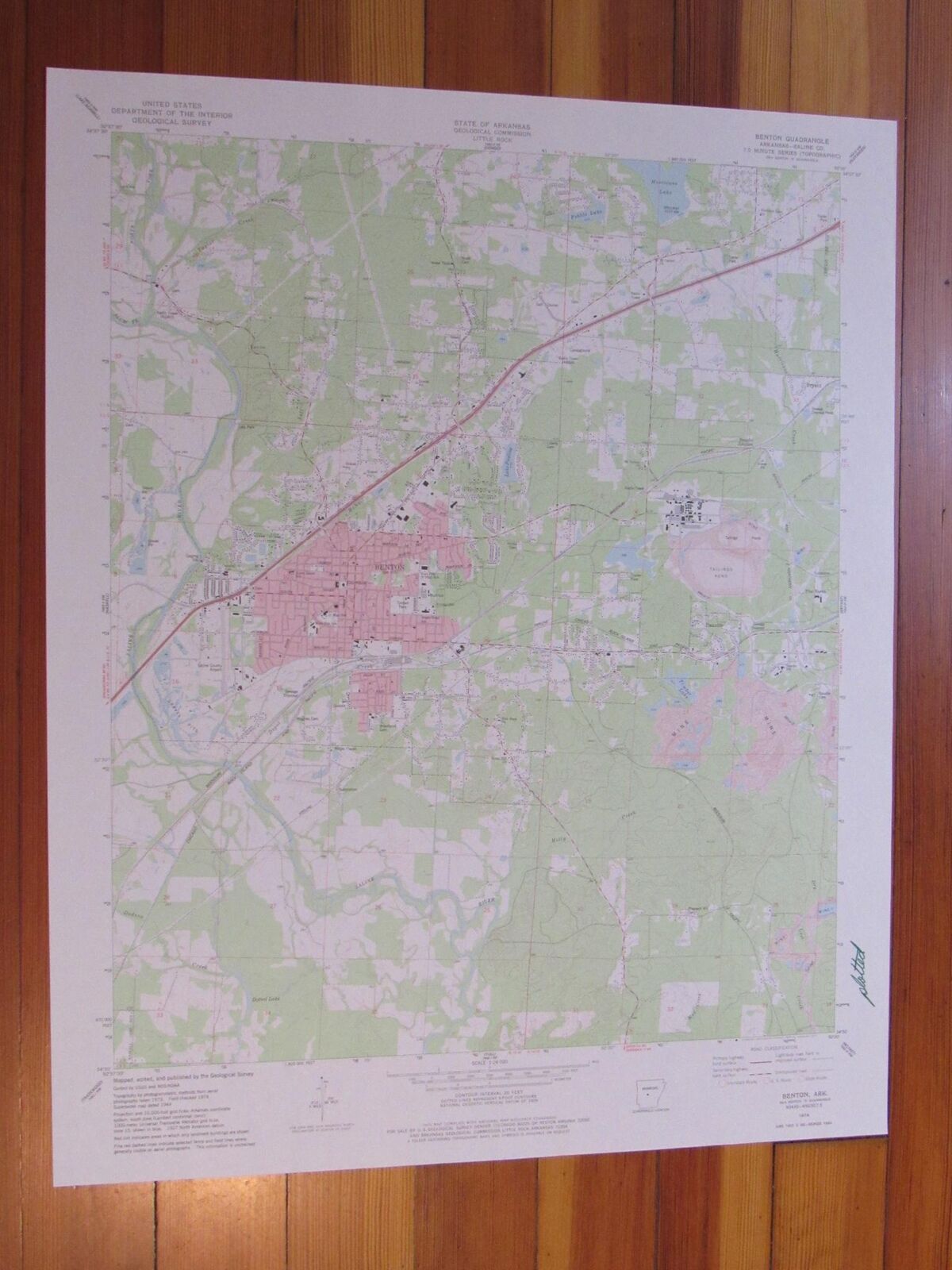 Benton Arkansas 1977 Original Vintage USGS Topo Map: (1977) Map ...