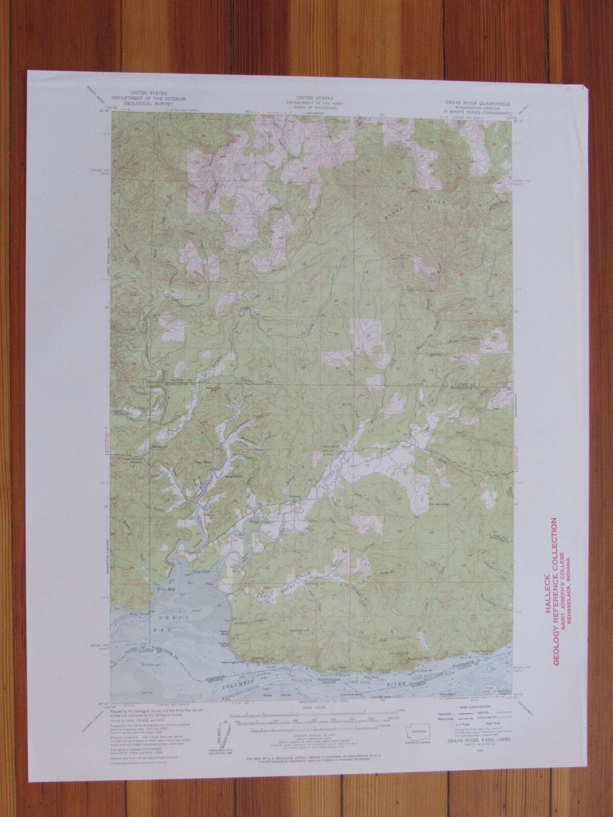 Grays River Washington 1957 Original Vintage USGS Topo Map: (1957) Map ...