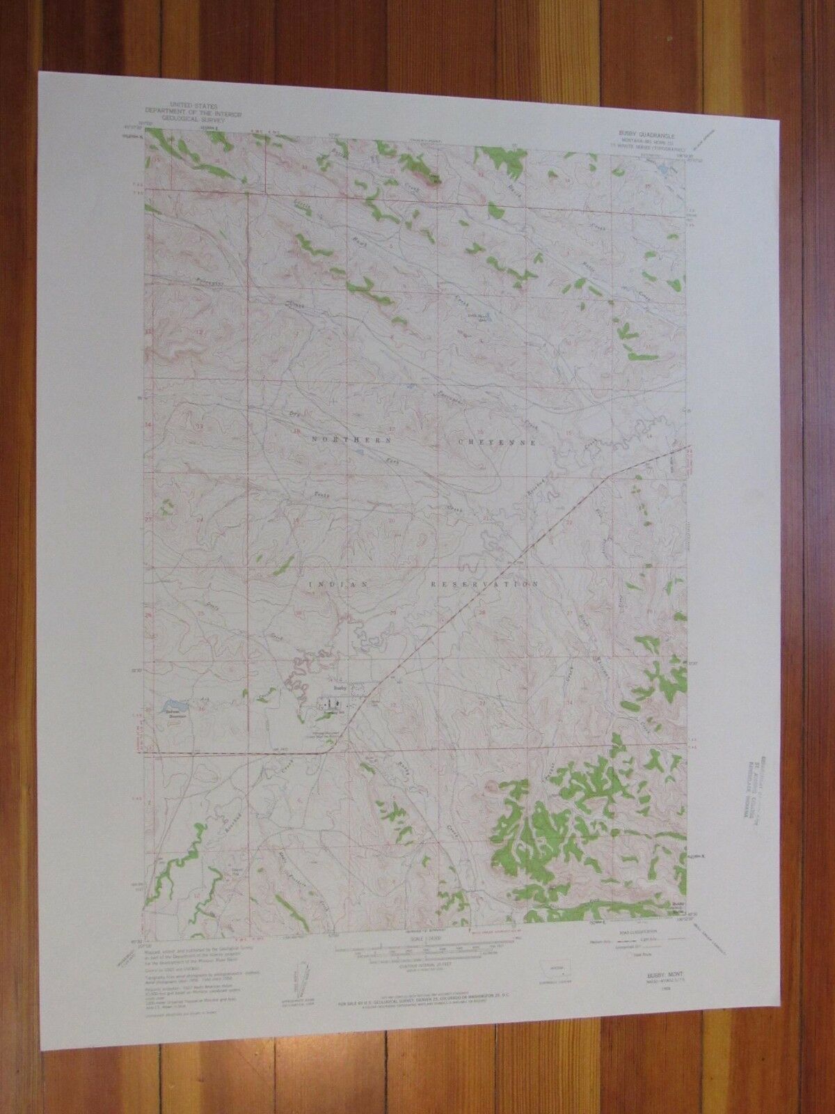 Busby Montana 1960 Original Vintage USGS Topo Map: (1960) Map ...