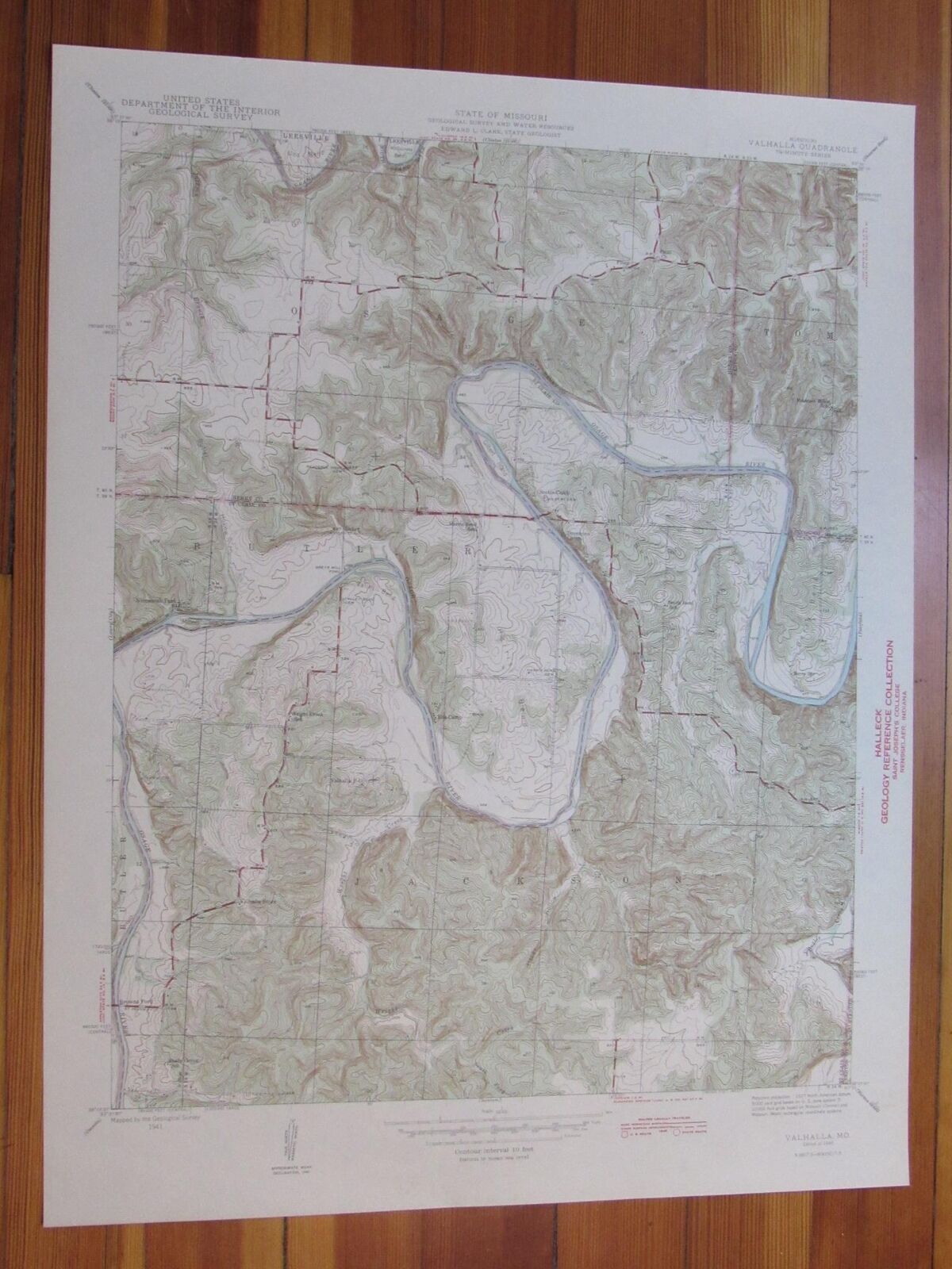Ninnescah Park Missouri 1945 Original Vintage USGS Topo Map: (1945) Map ...