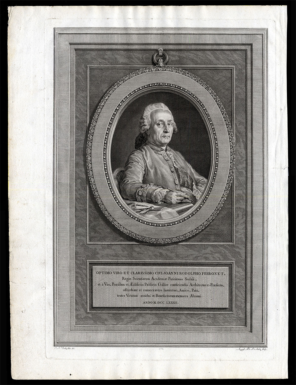 Antique Print-PORTRAIT-JEAN RODOLPHE PERRONET-C.N. COCHIN-Perronet-1782 ...