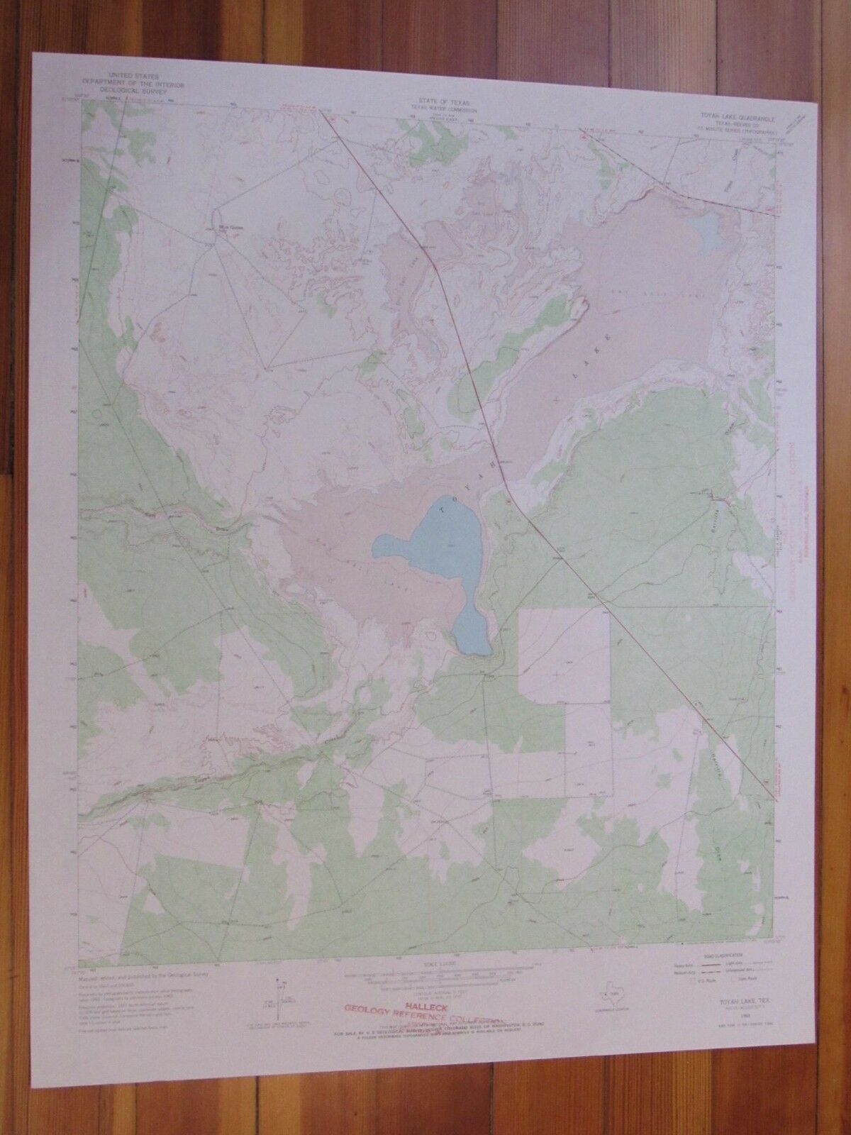 Toyah Lake Texas 1966 Original Vintage USGS Topo Map: (1966) Map ...