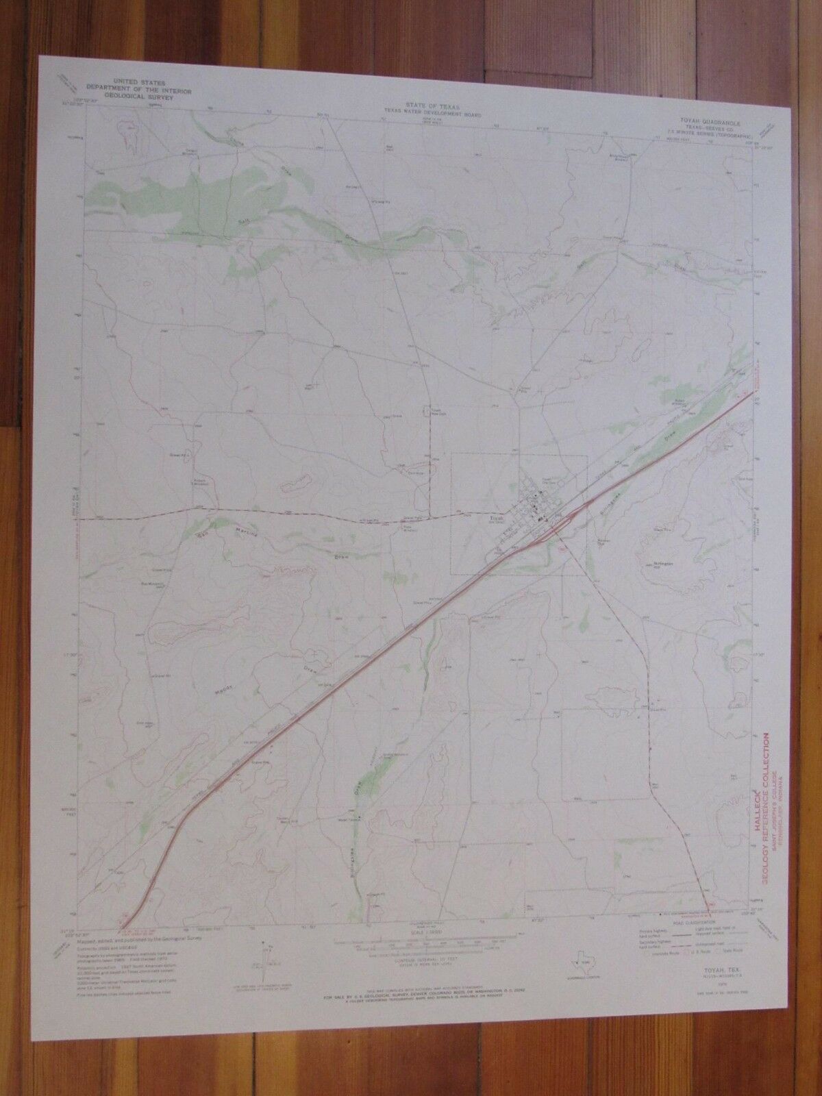 Toyah Texas 1973 Original Vintage USGS Topo Map: (1973) Map ...