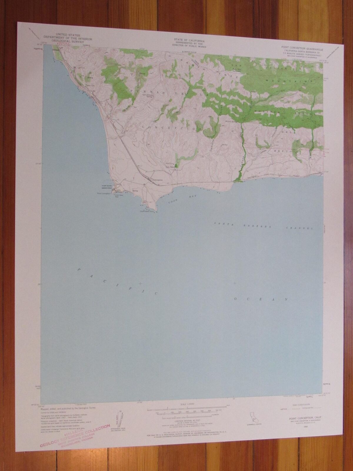 Point Conception California 1959 Original Vintage USGS Topo Map: (1959 ...