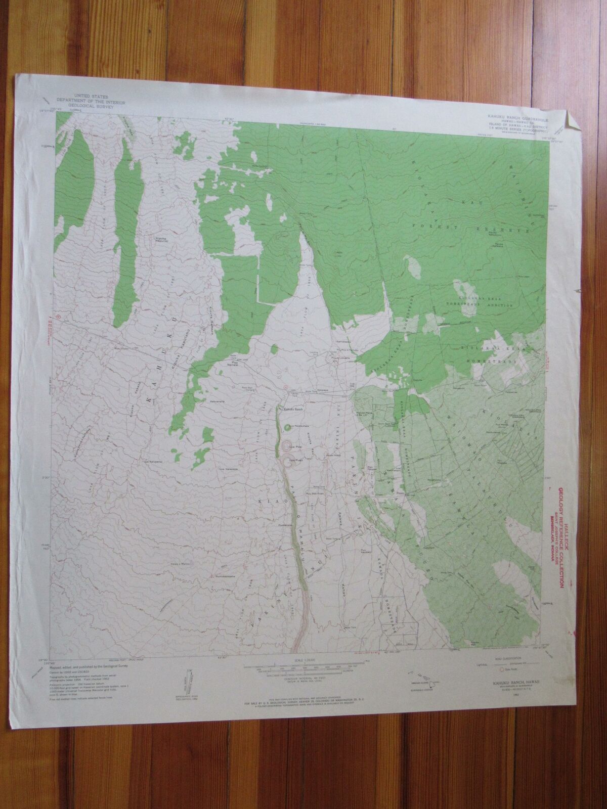Kahuku Ranch Hawaii 1964 Original Vintage USGS Topo Map: (1964) Map ...