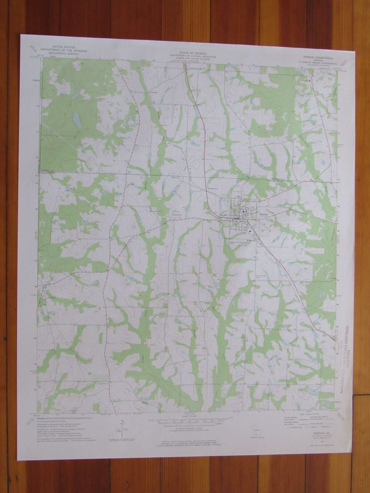 Doerun Georgia 1976 Original Vintage USGS Topo Map: (1976) Map ...