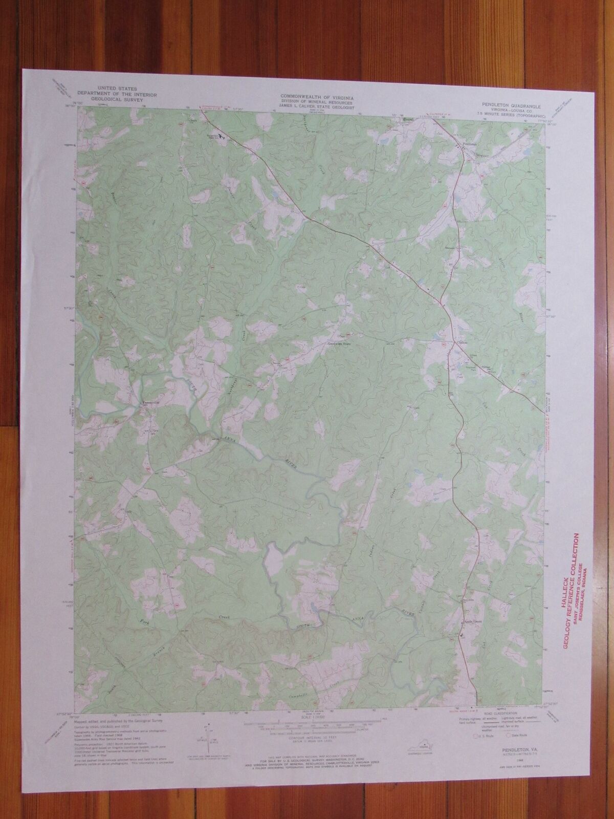 Pendleton Virginia 1970 Original Vintage USGS Topo Map: (1970) Map ...
