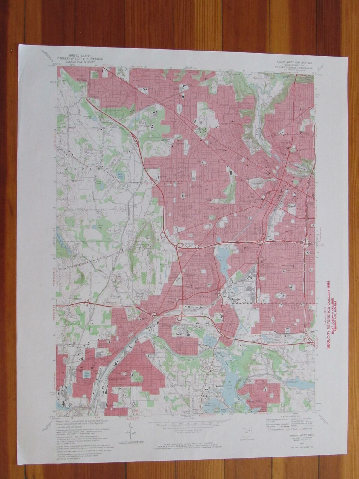 Akron West Ohio 1970 Original Vintage USGS Topo Map: (1970) Carte ...