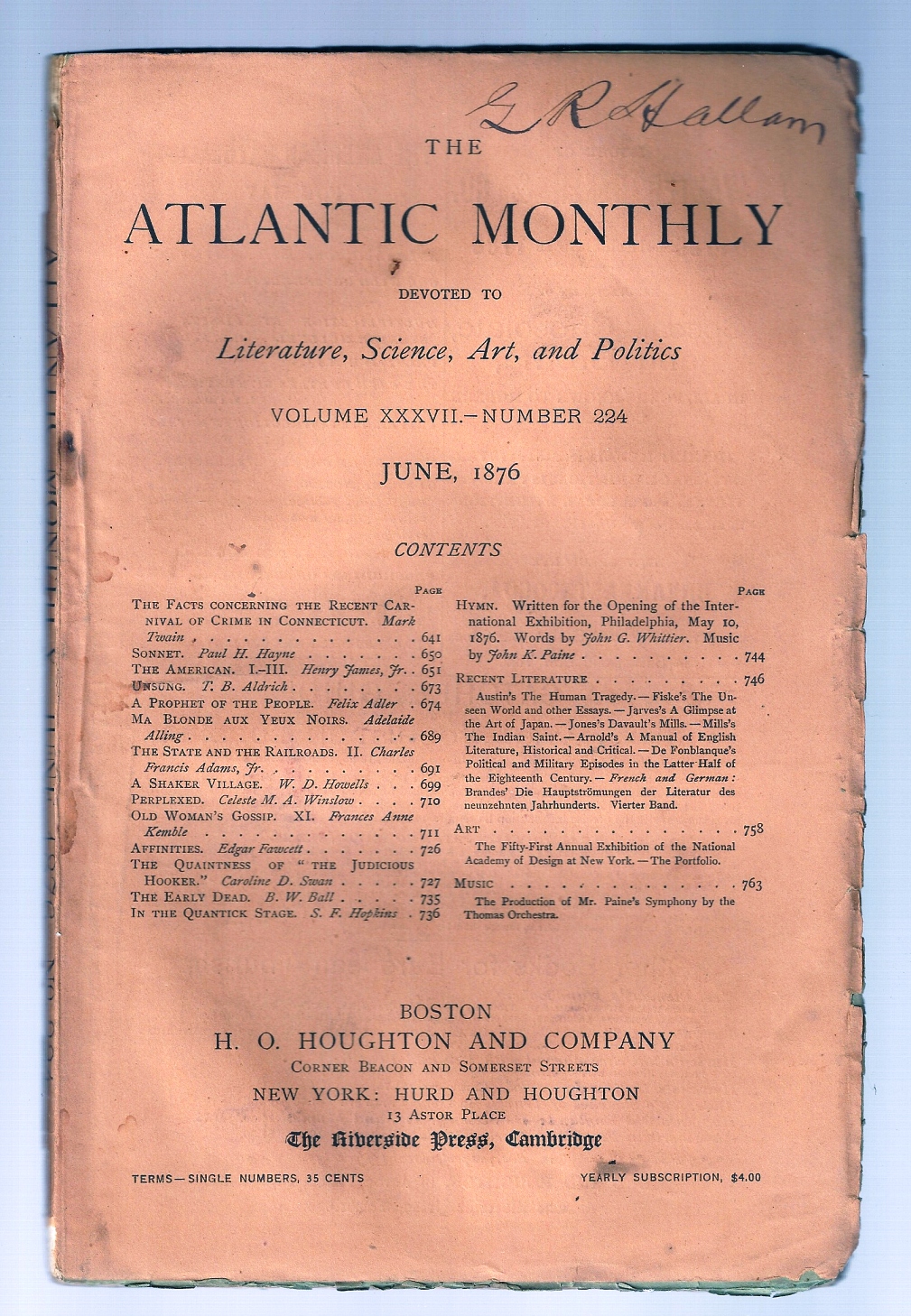 "The Facts Concerning the Recent Carnival of Crime in Connecticut" in ...