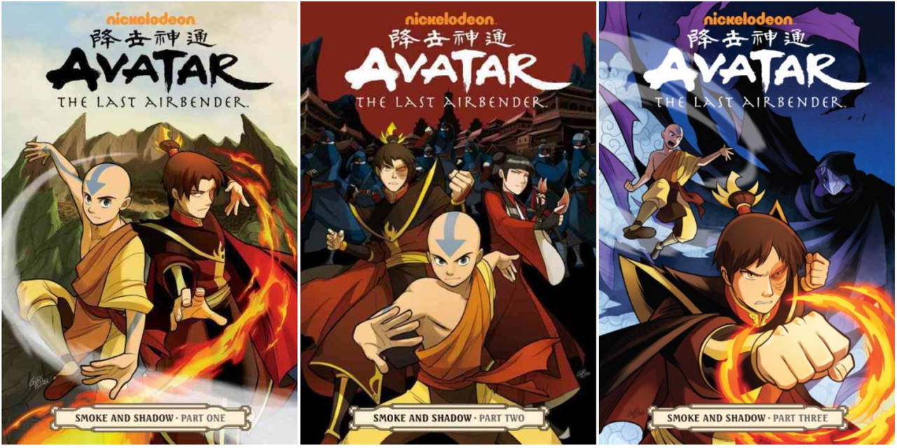 Avatar The Last Airbender SMOKE & SHADOW 1-3 TP Series Paperback Bundle ...