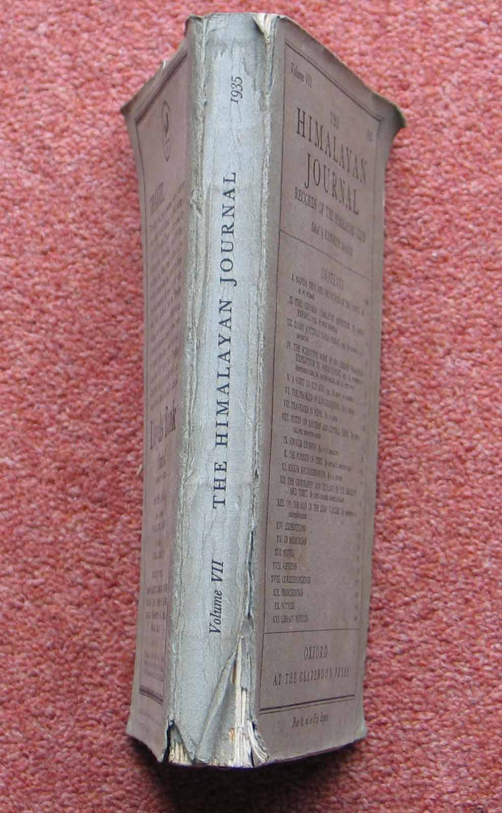 The Himalayan Hournal. Records of the Himalayan Club. Expedition Notes ...