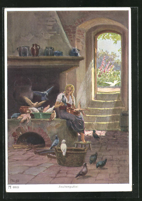 ansichtskarte aschenputtel tauben - ZVAB