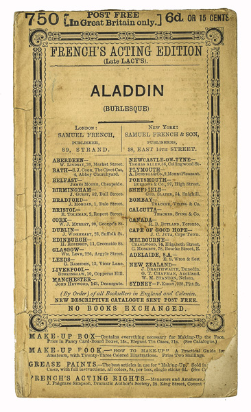 Aladdin; or, The Wonderful Scamp! An original burlesque extravaganza ...