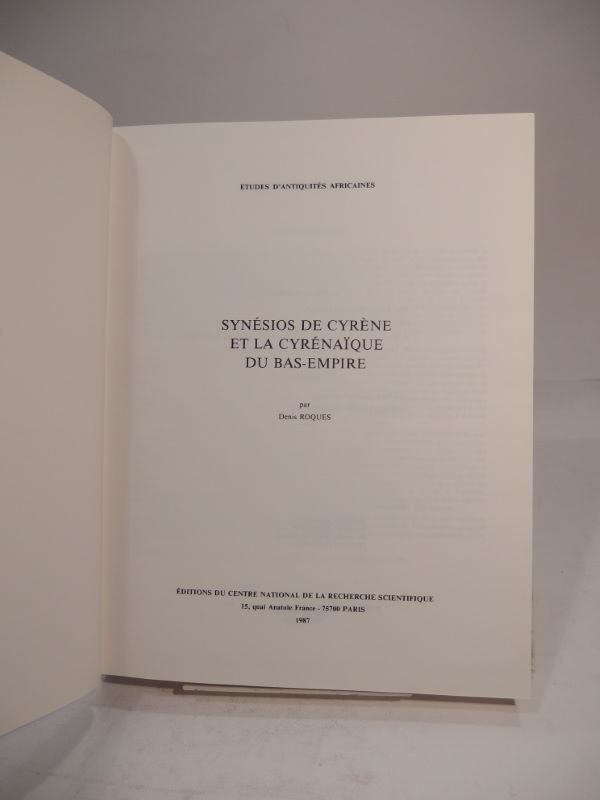 Synésios de Cyrène et la Cyrénaïque du Bas-Empire by ROQUES (Denis) | L ...
