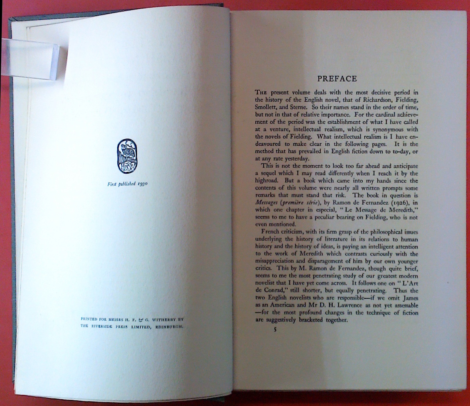 The History of the English Novel: Intellectual Realism: from Richardson ...