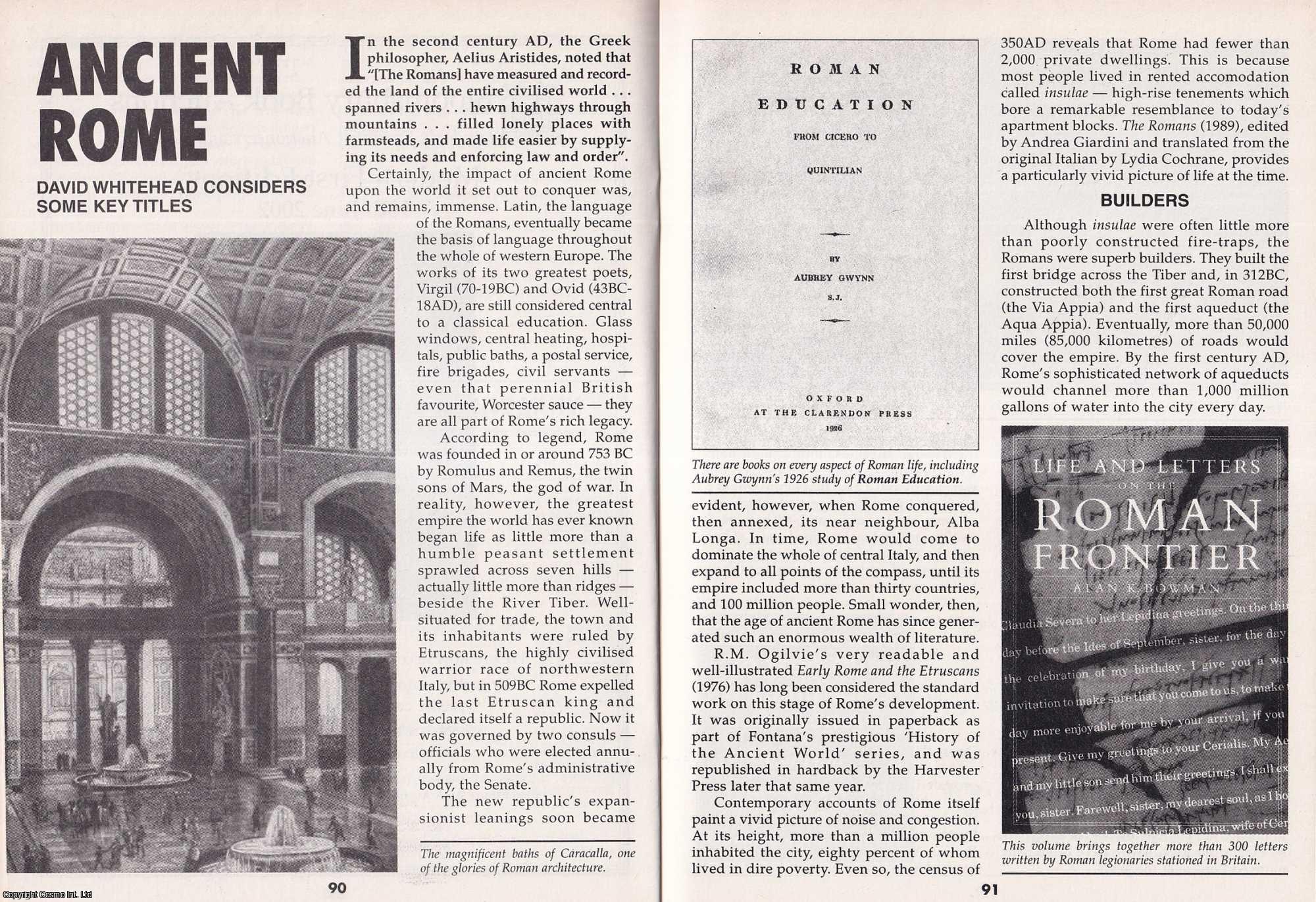 Ancient Rome. Considering some Key Titles. This is an original article ...