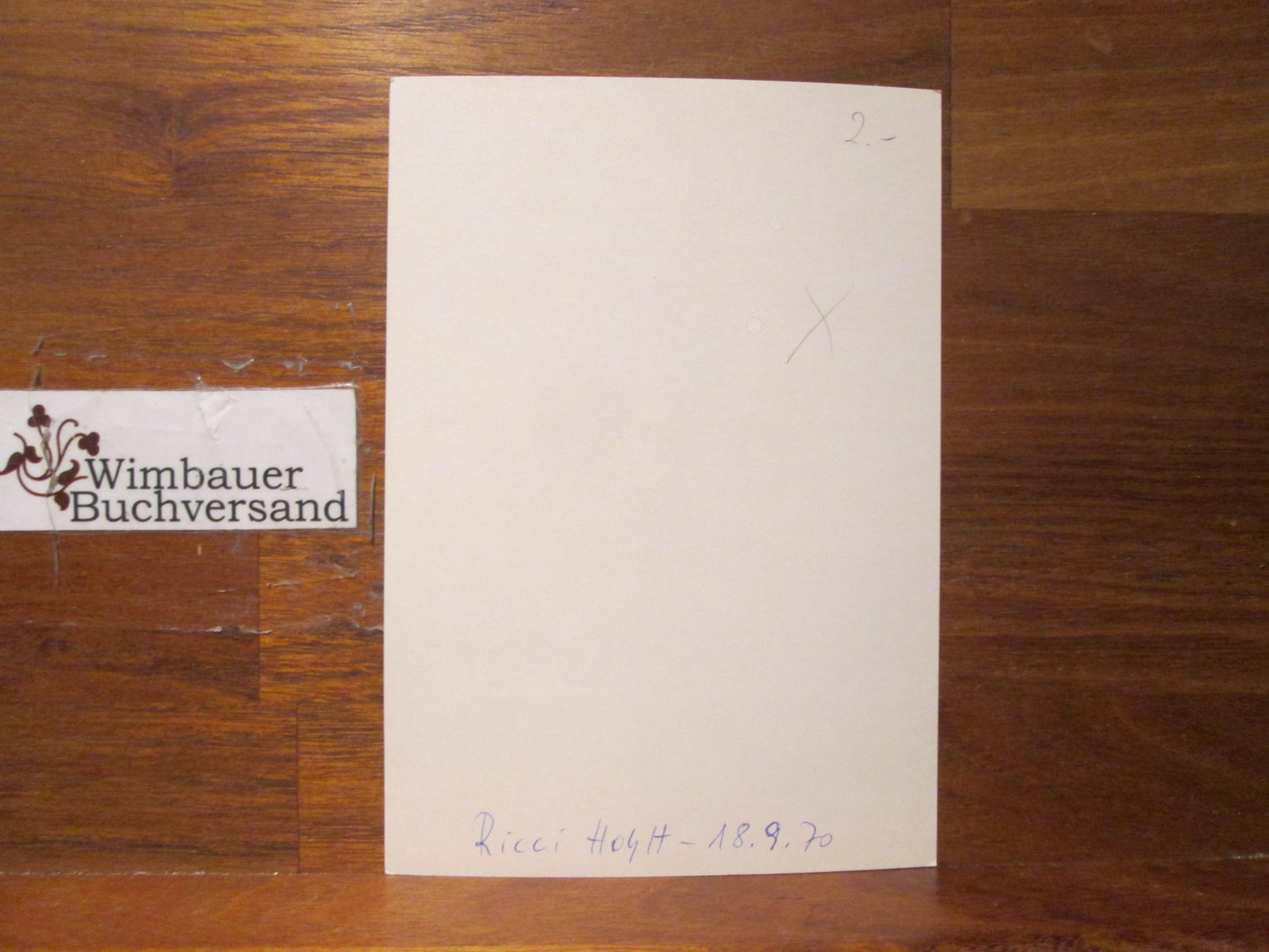 Original Autogramm Ricci Hohlt /// Autogramm Autograph signiert signed ...