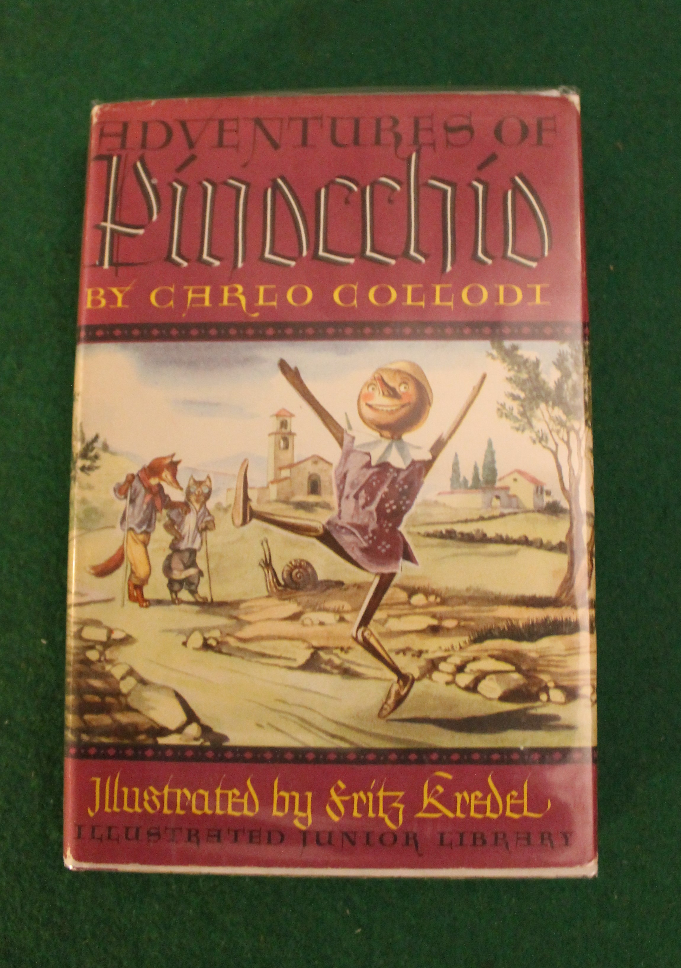 The Adventures of Pinocchio by Collodi,Carlo: Very Good Hardcover (1946 ...