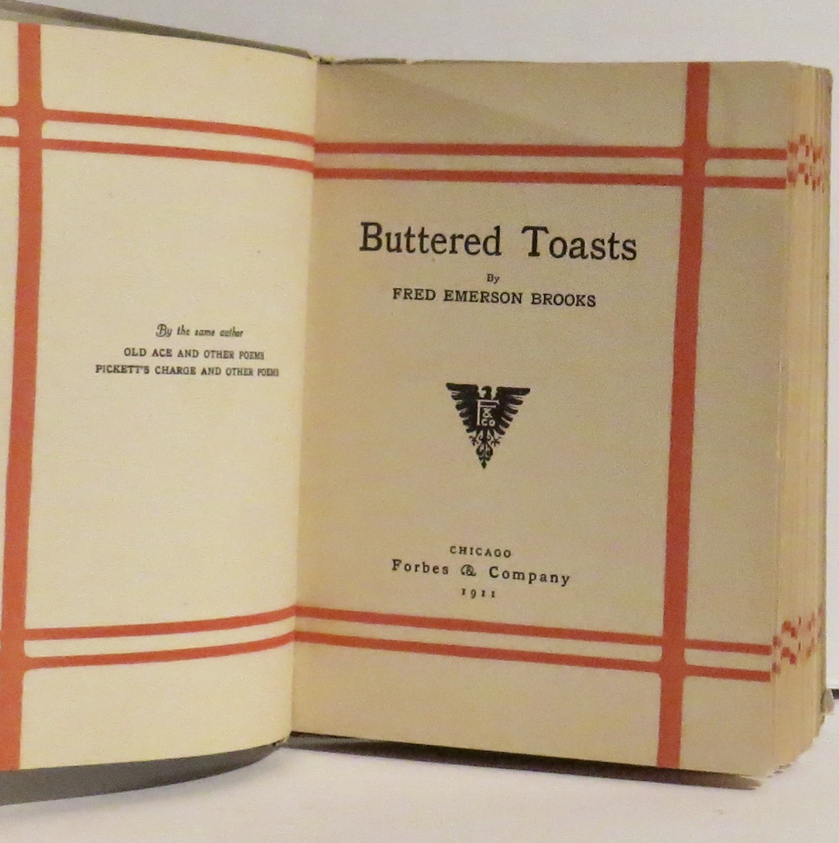 Buttered Toasts by Brooks, Fred Emerson: Very Good Hardcover (1911) 1st ...