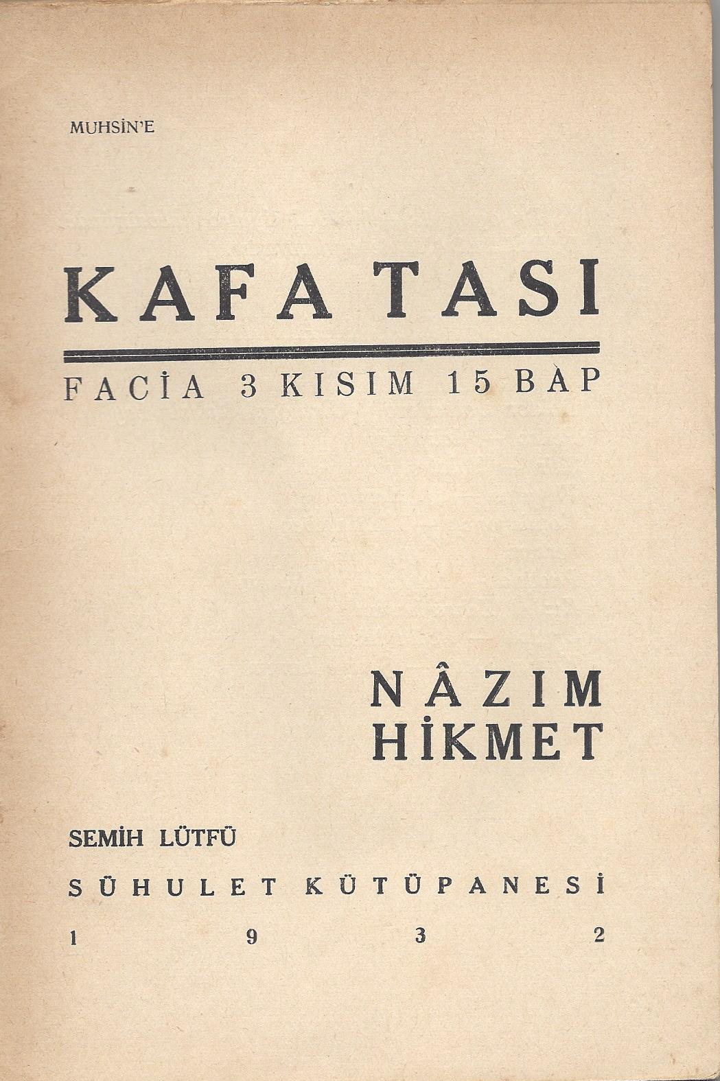 Kafatasi. Facia 3 Kisim 15 Bap. [The Skull. Tragedy in 3 Acts.] by ...